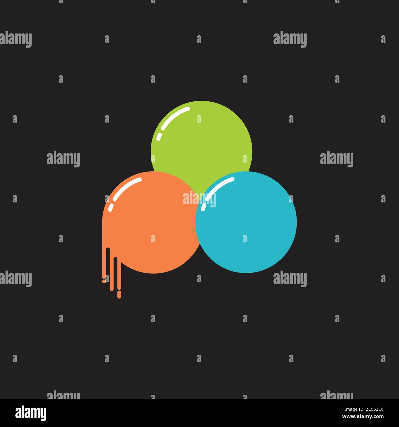 ice cream candy melt circle logo vector Stock Vector Image & Art - Alamy