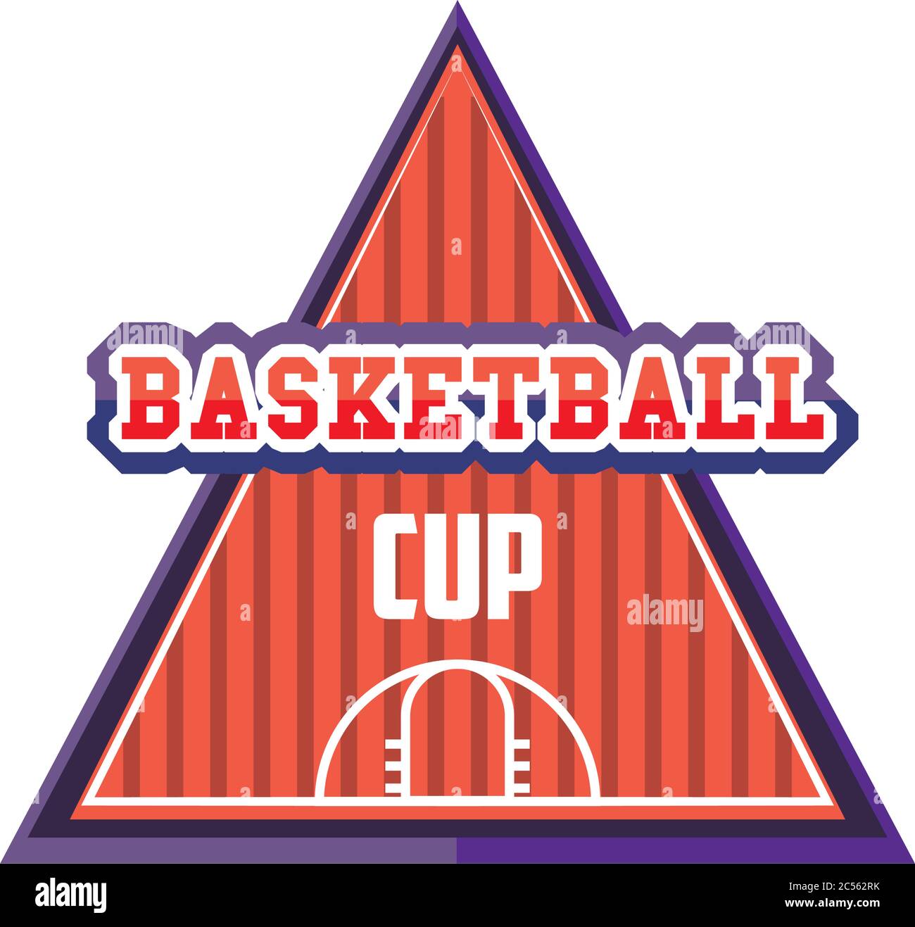 Field triangle detailed style icon design, Basketball sport hobby ...