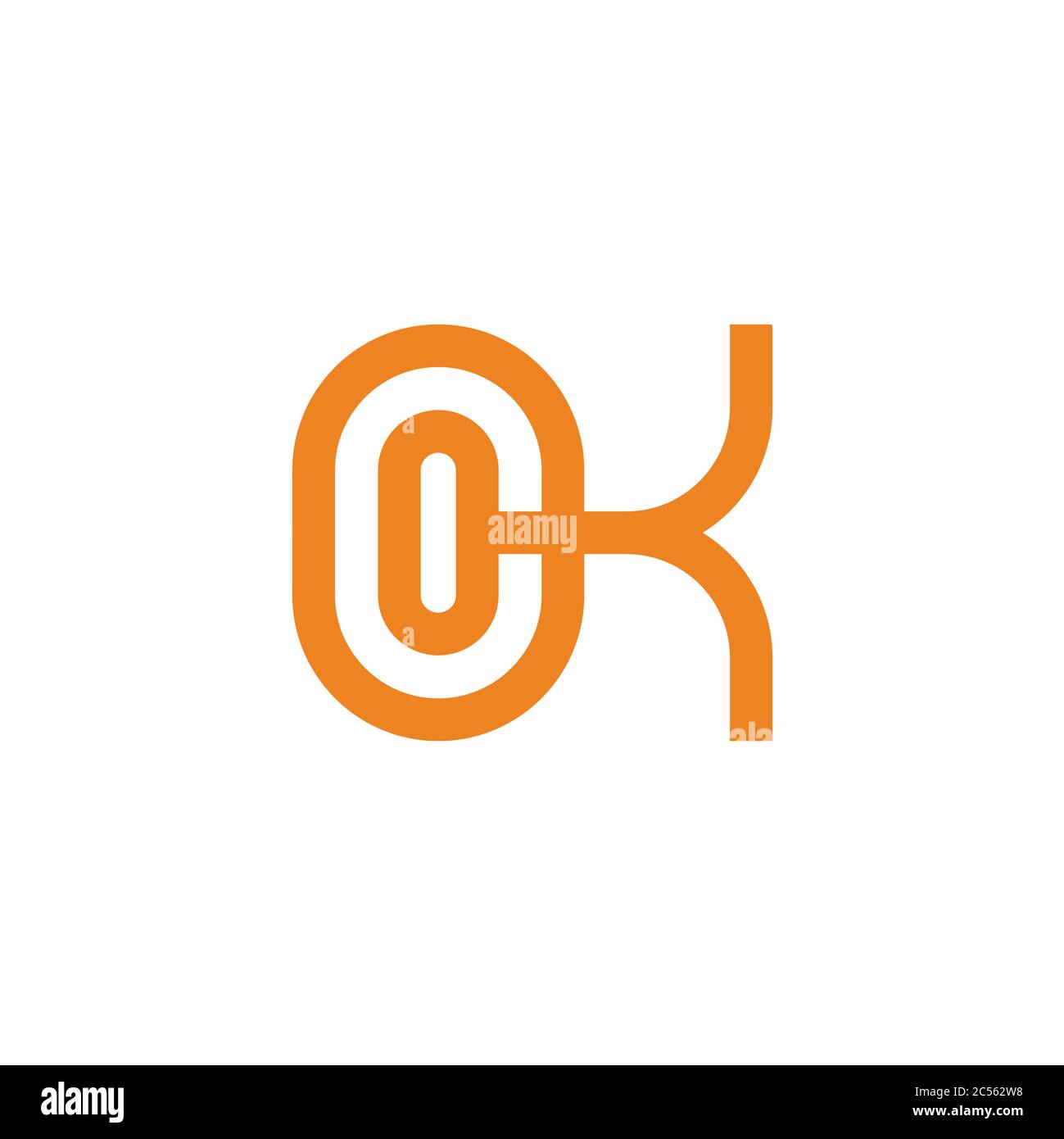 letter ok stripes geometric line symbol vector Stock Vector Image & Art ...