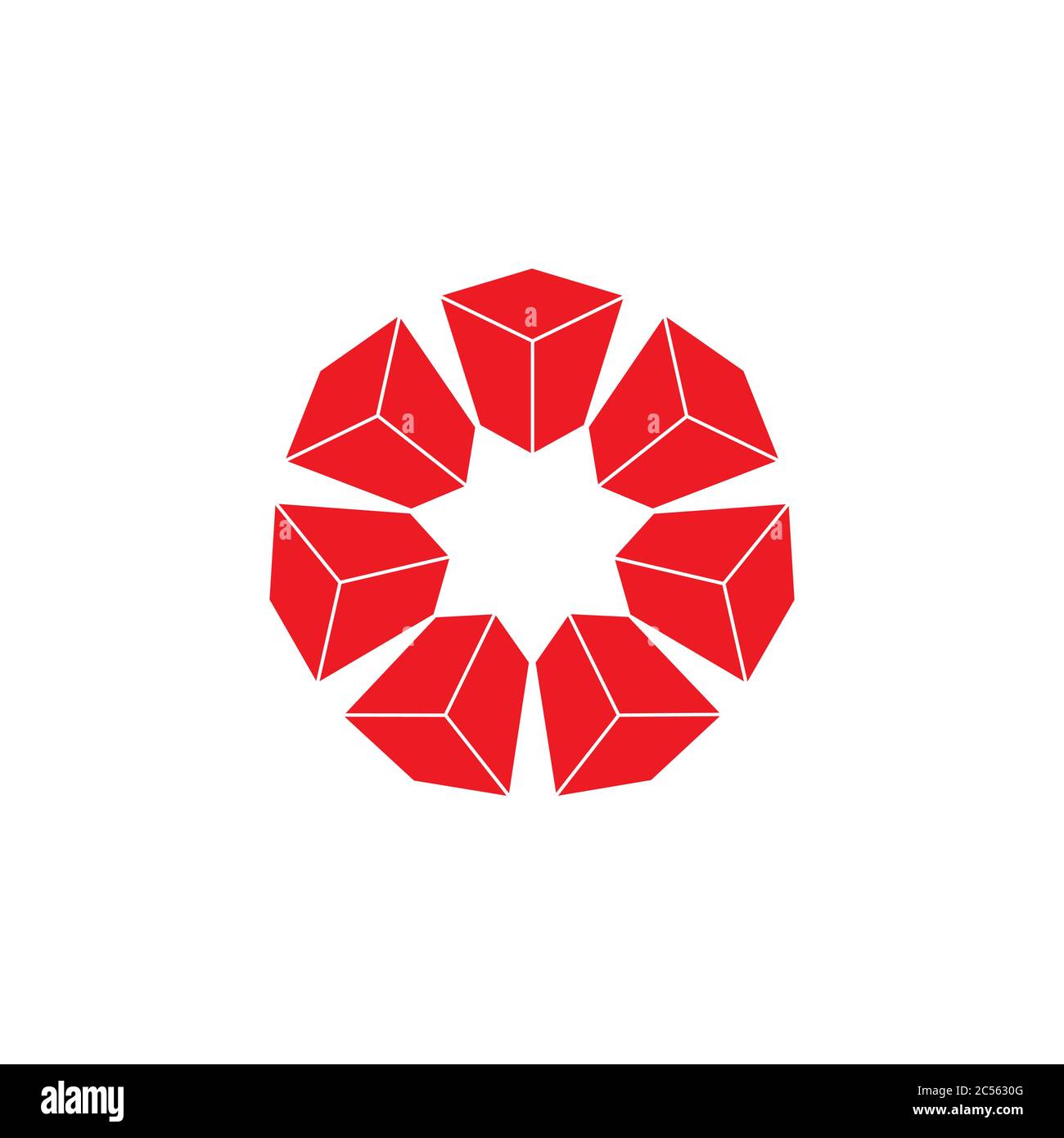 box swirl circle 3d logo vector Stock Vector Image & Art - Alamy