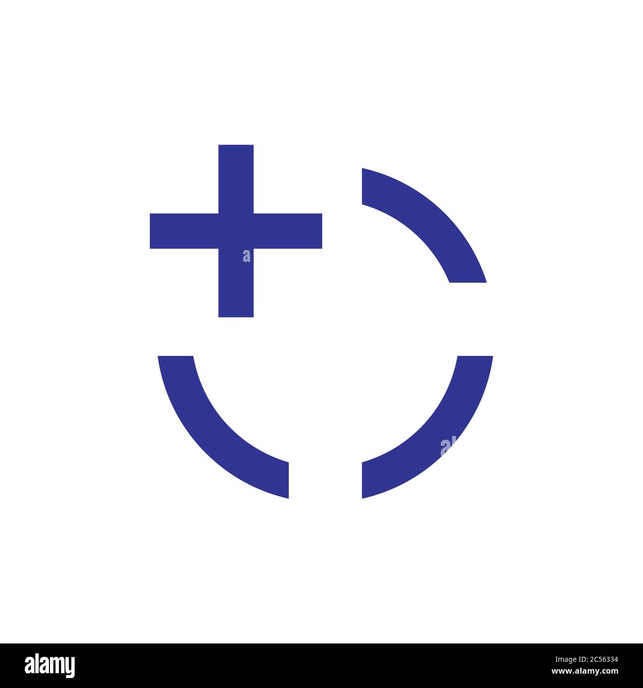 plus circle line process symbol vector Stock Vector Image & Art - Alamy