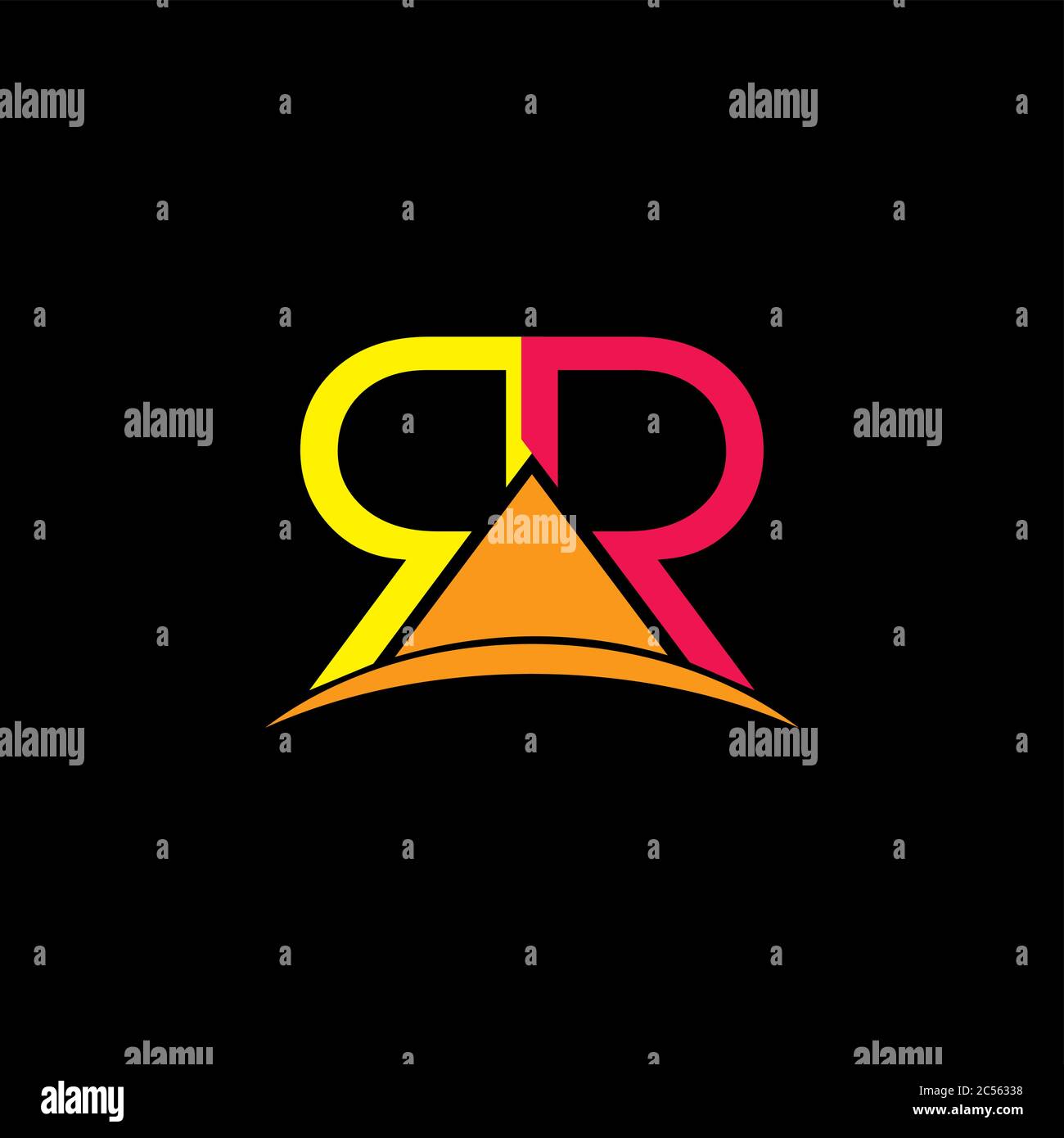 letters rr triangle geometric logo vector Stock Vector Image & Art - Alamy