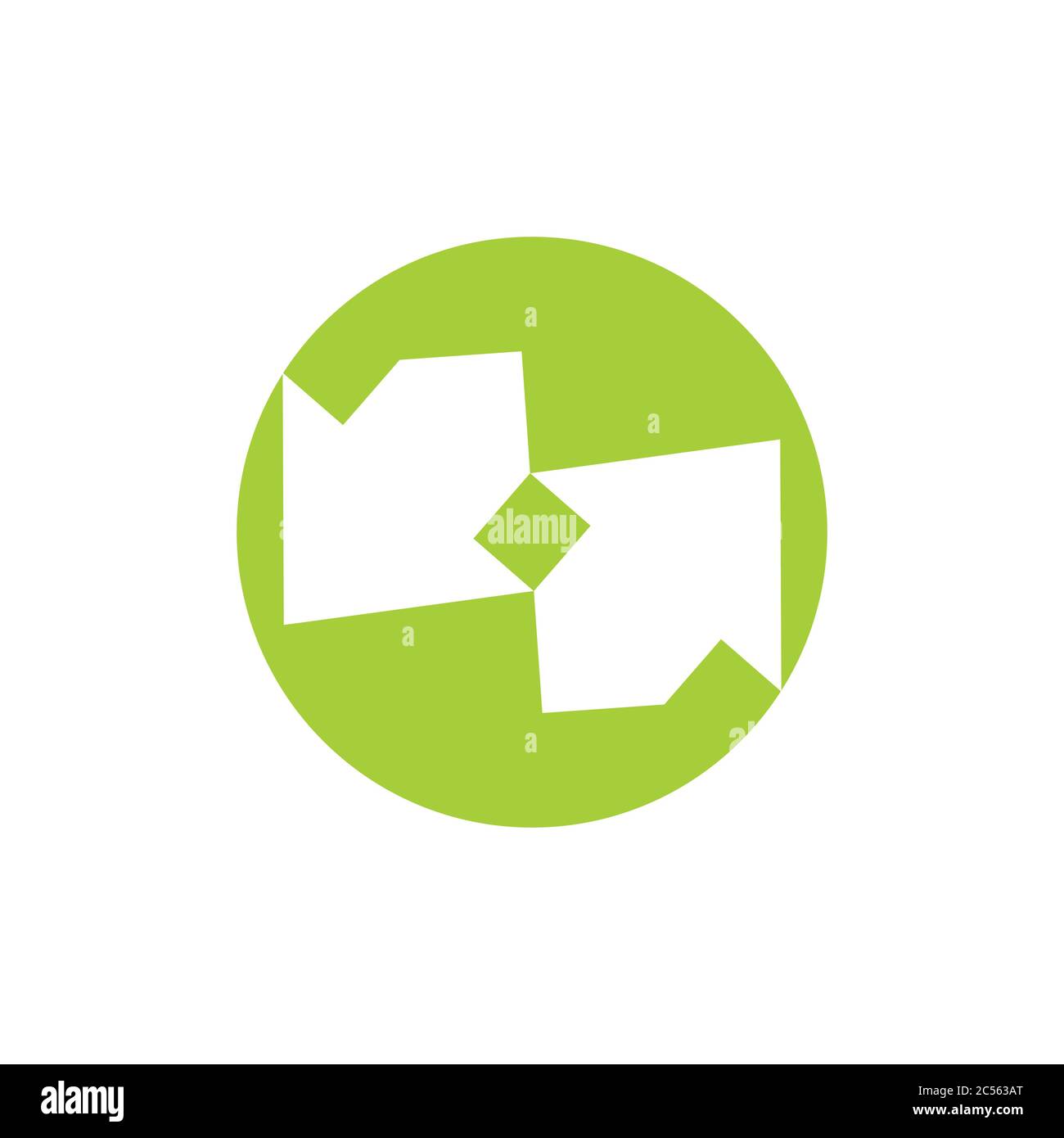 simple geometric arrow opposite negative space vector Stock Vector ...