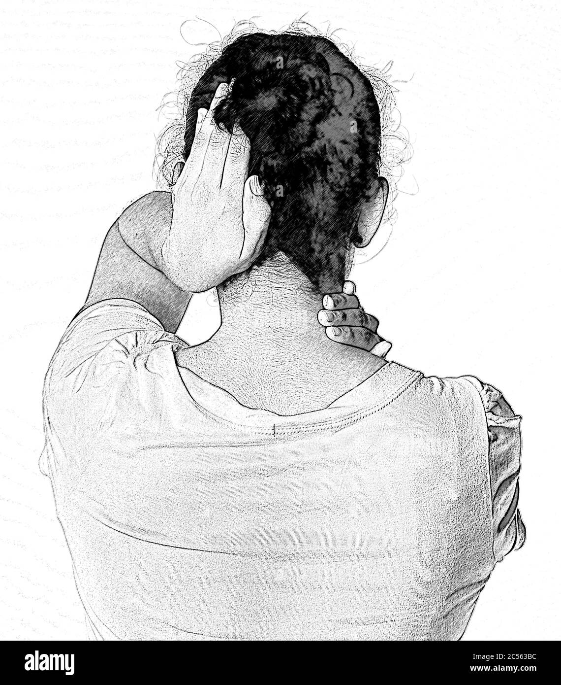 Illustration showing the self-application of Japanese technique for ...