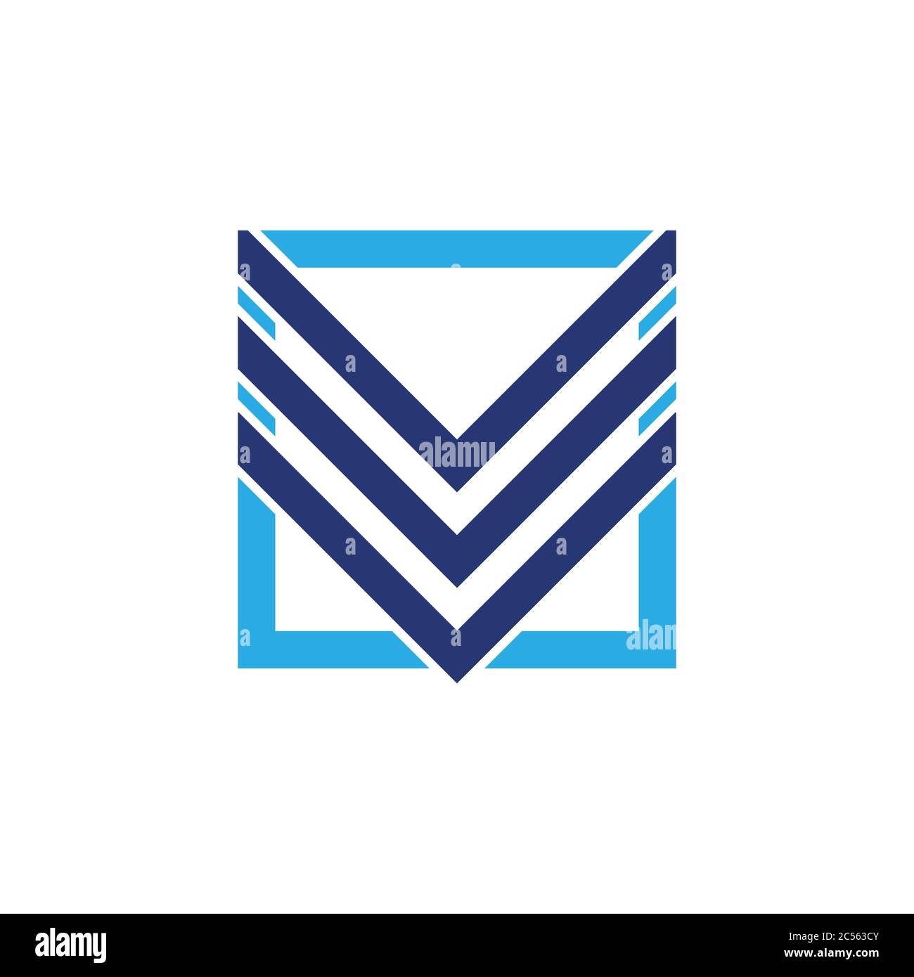 letter m stripes geometric square logo vector Stock Vector Image & Art ...