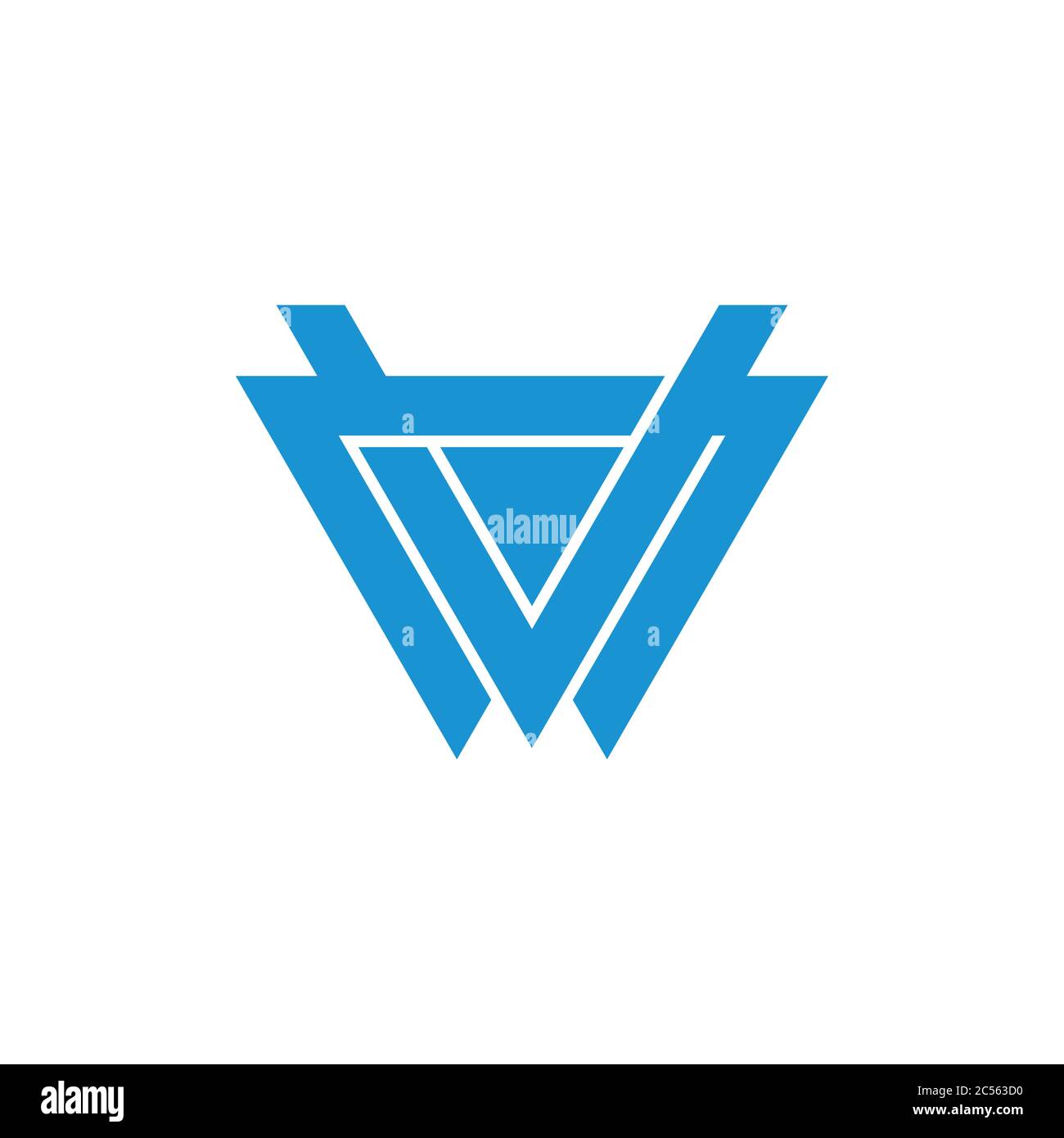 letter vw triangle geometric logo vector Stock Vector Image & Art - Alamy
