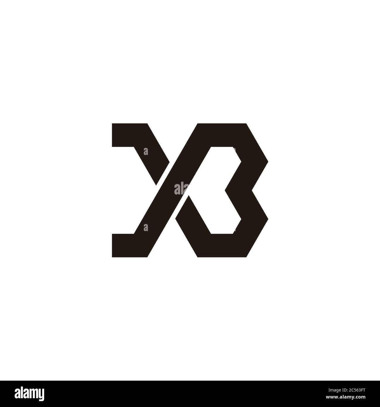 letter xb simple linked overlapping design logo vector Stock Vector ... letter xb simple linked overlapping design logo vector Stock Vector ...