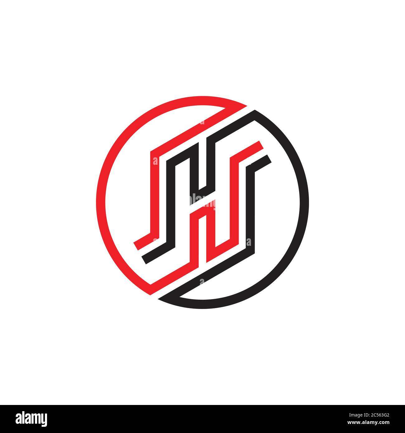 simple letter h stripes line logo vector Stock Vector Image & Art - Alamy