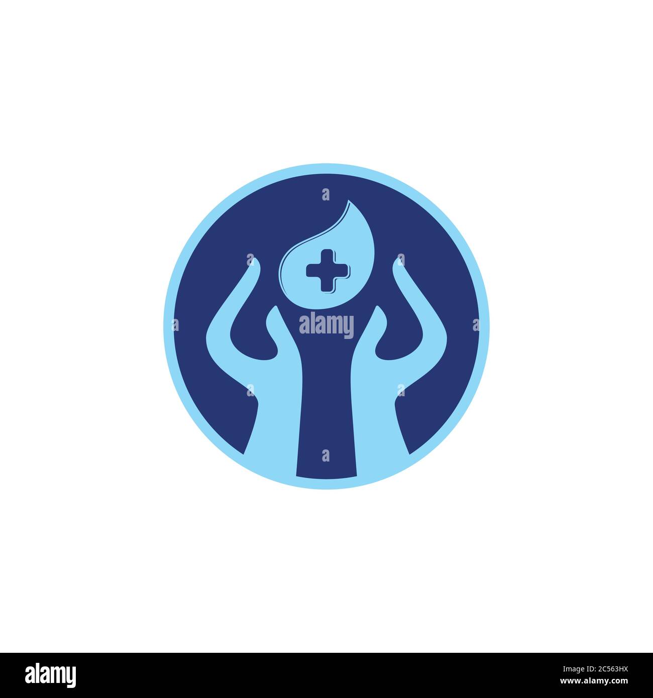hand care water plus medical logo vector Stock Vector Image & Art - Alamy