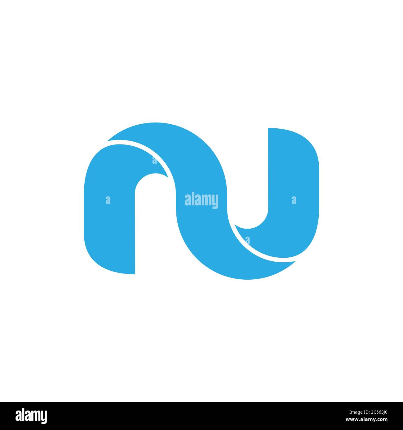 letter n simple 3d logo vector Stock Vector Image & Art - Alamy