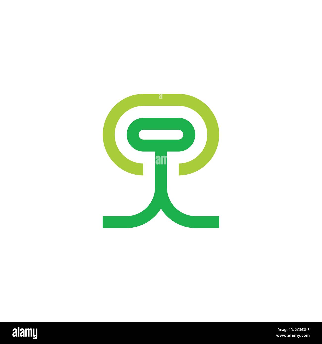 abstract green tree geometric line symbol vector Stock Vector Image ...