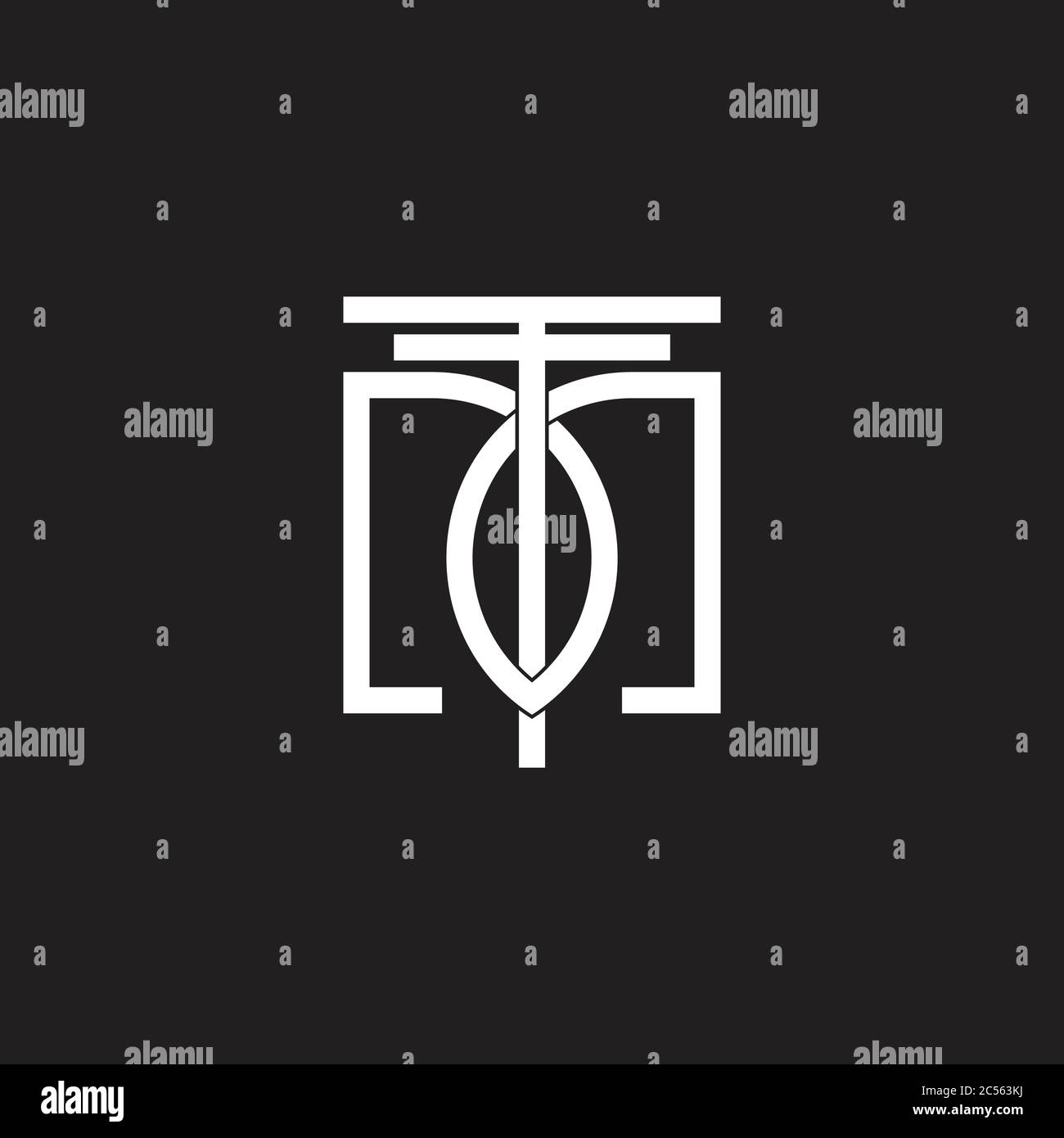 letter tm simple geometric line design symbol vector Stock Vector Image ...