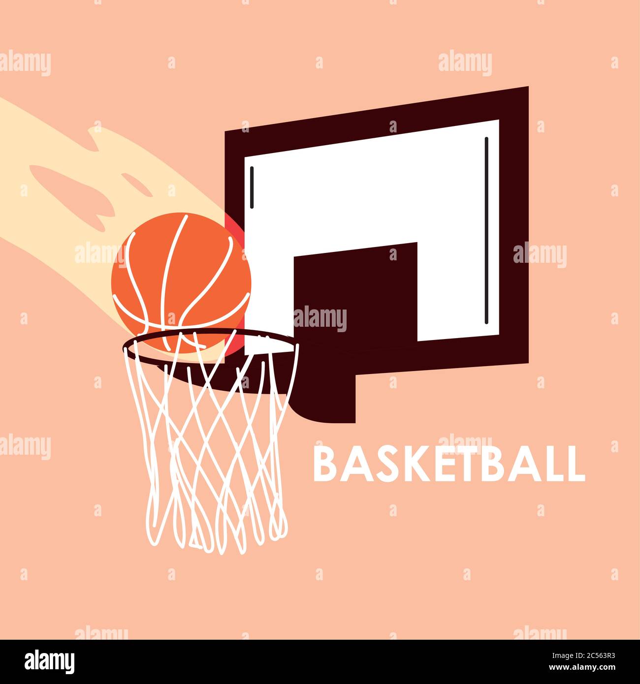 Ball on basket design, Basketball sport hobby competition game training ...