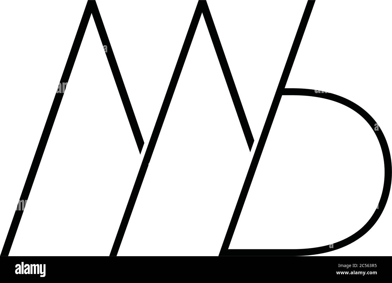 letter mb simple geometric line symbol logo vector Stock Vector Image & Art - Alamy