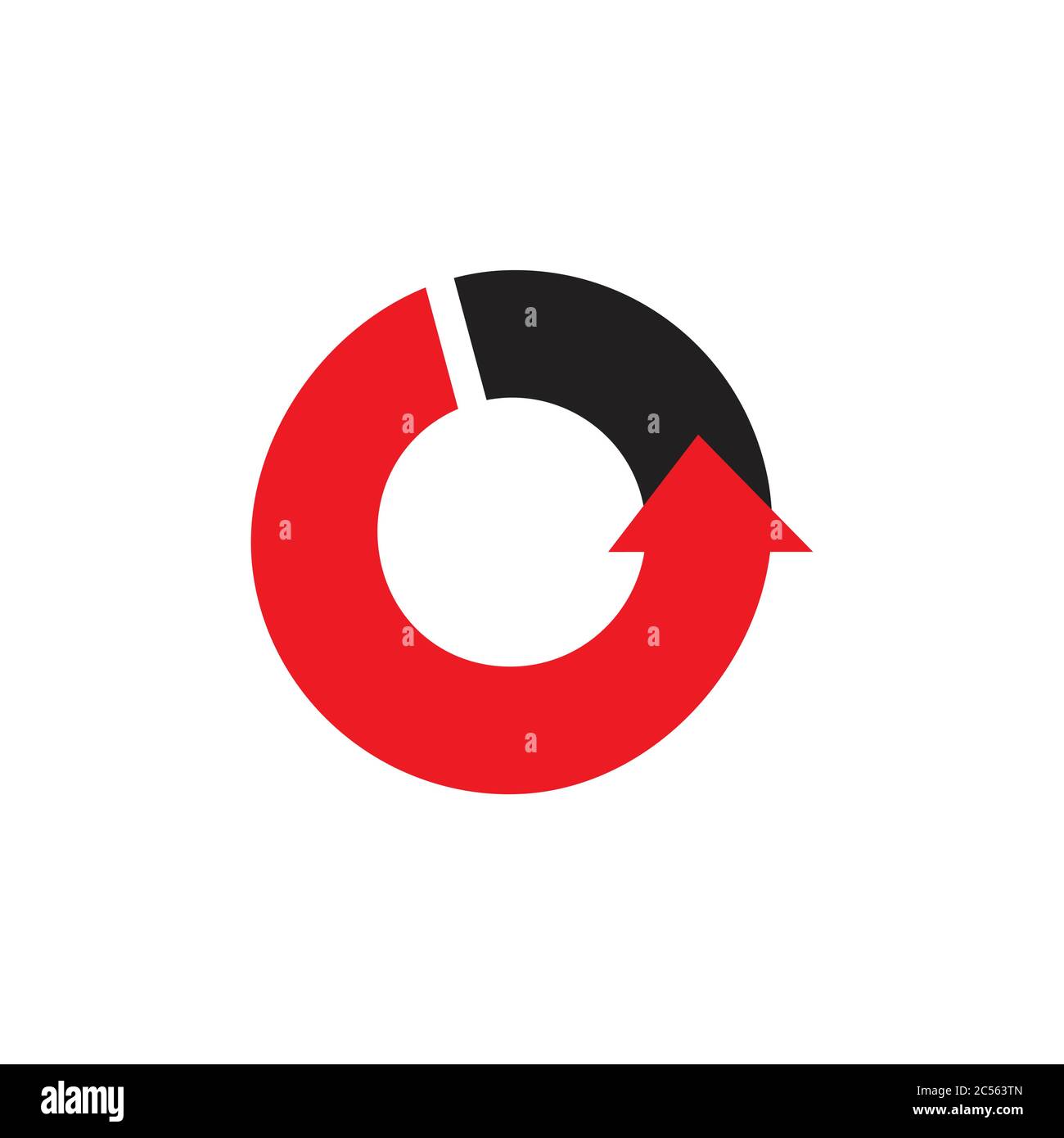 circle rotation geometric arrow motion symbol logo vector Stock Vector ...