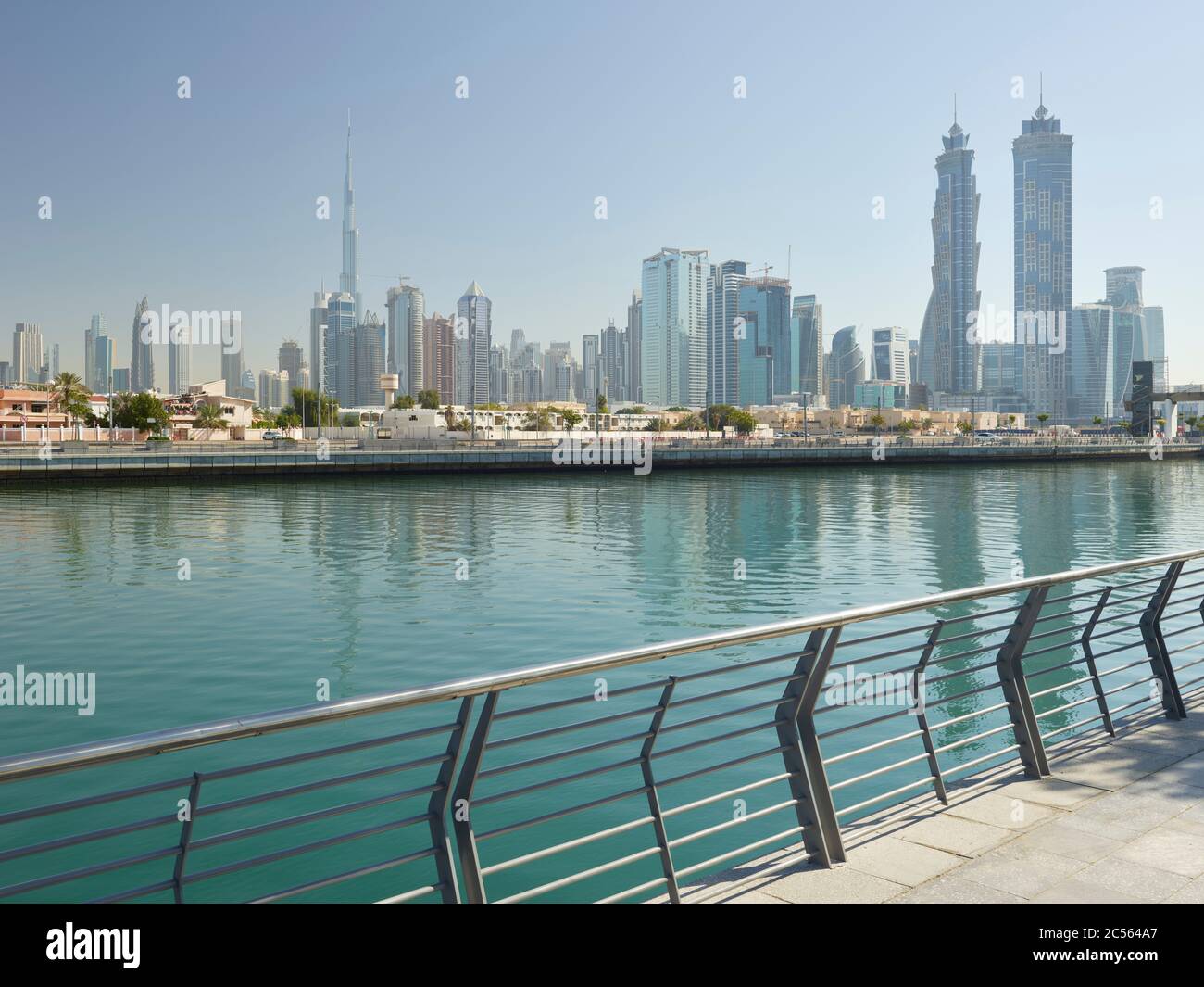 Promenade on Dubai Creek, Burj Khalifa, Emirates Park Towers, Dubai ...