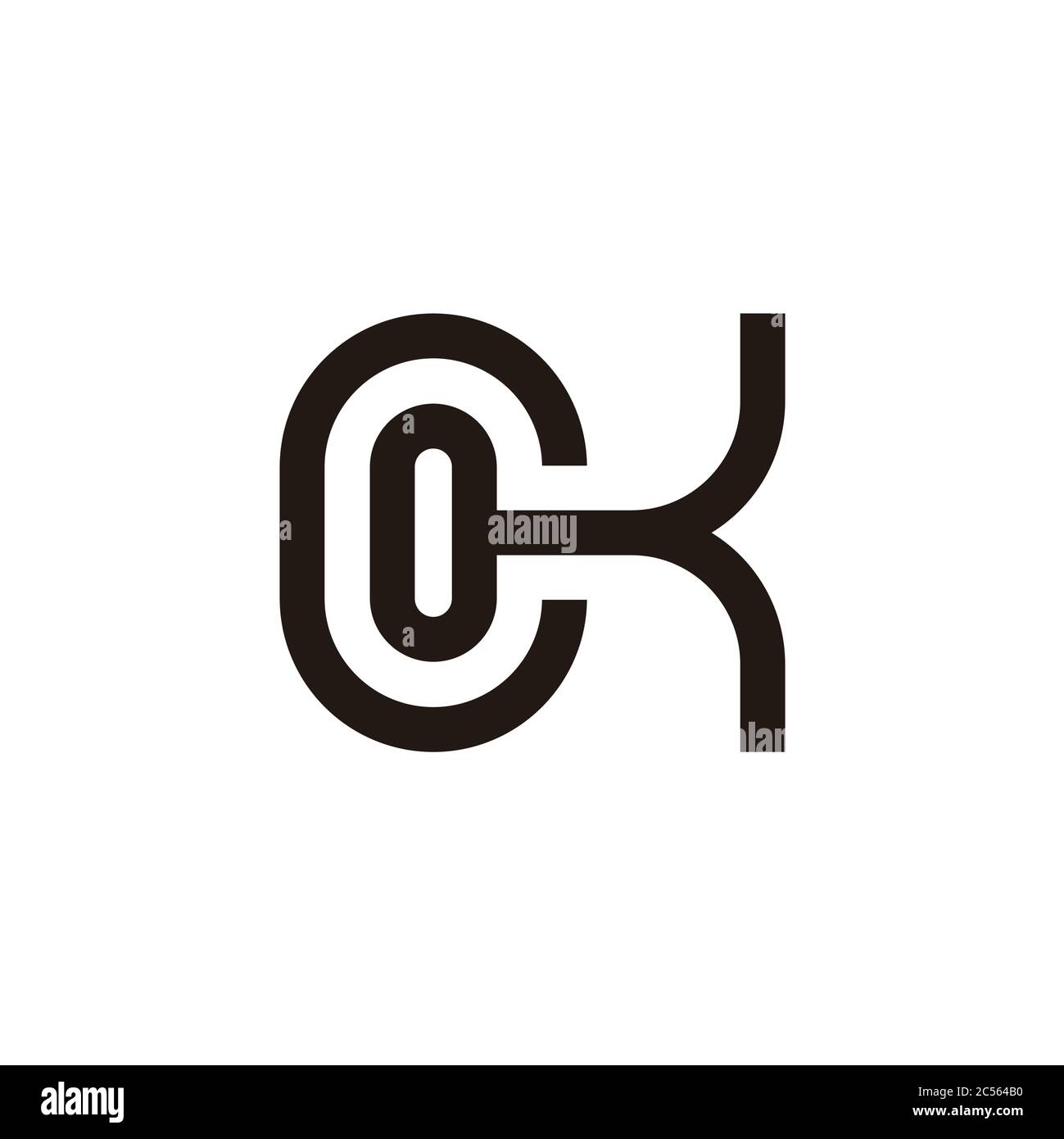 letter ck stripes geometric line symbol vector Stock Vector Image & Art ...