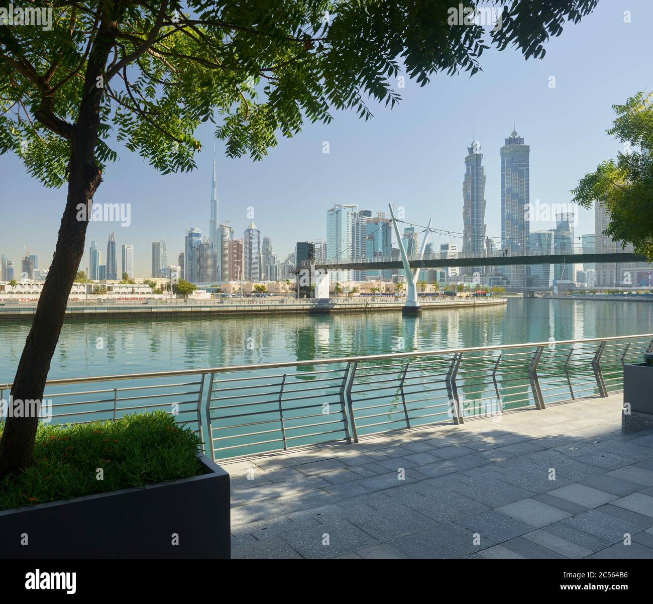 Promenade on Dubai Creek, Burj Khalifa, Emirates Park Towers, Dubai ...