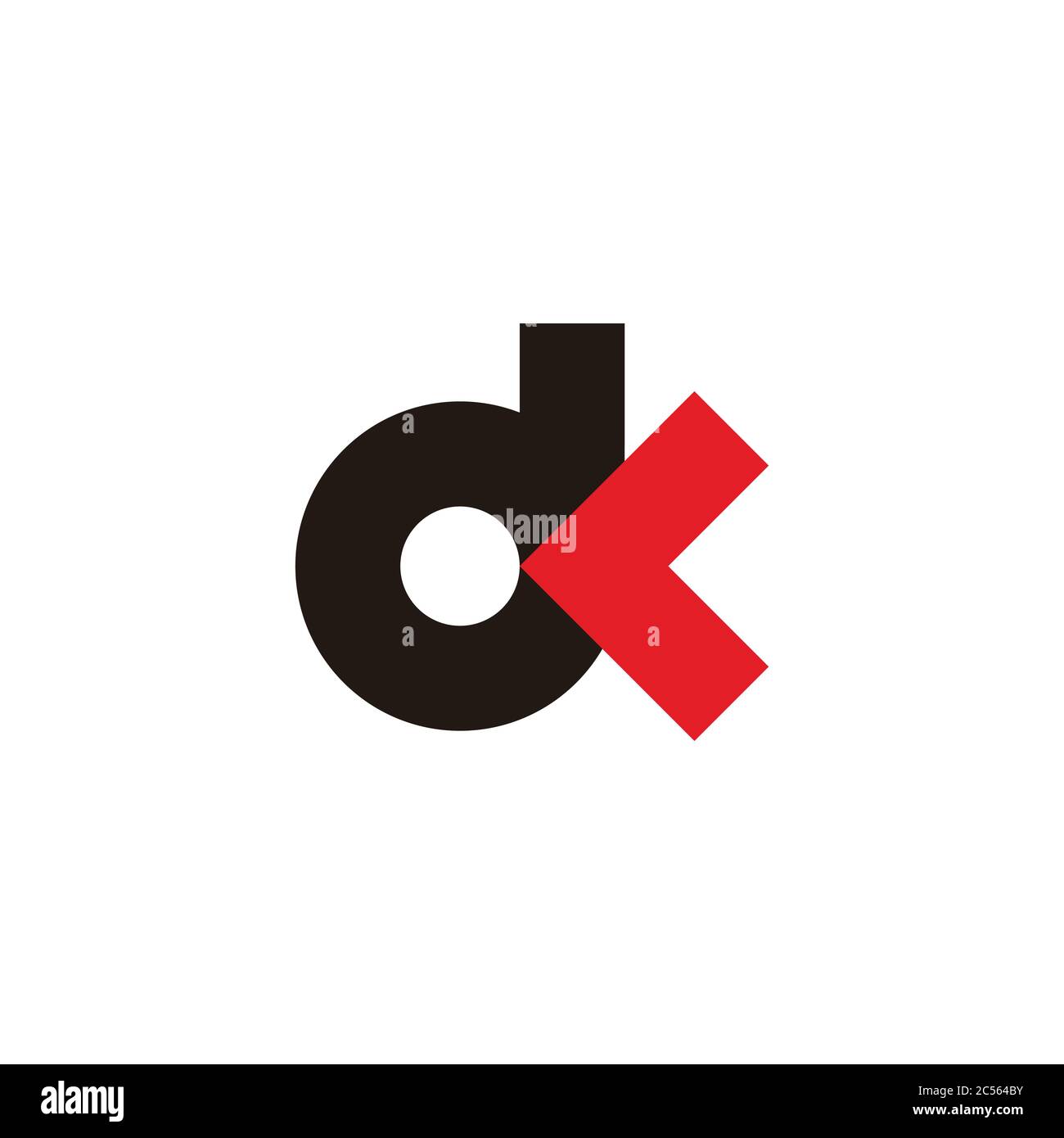 abstract letter dk simple arrow colorful design symbol vector Stock ...