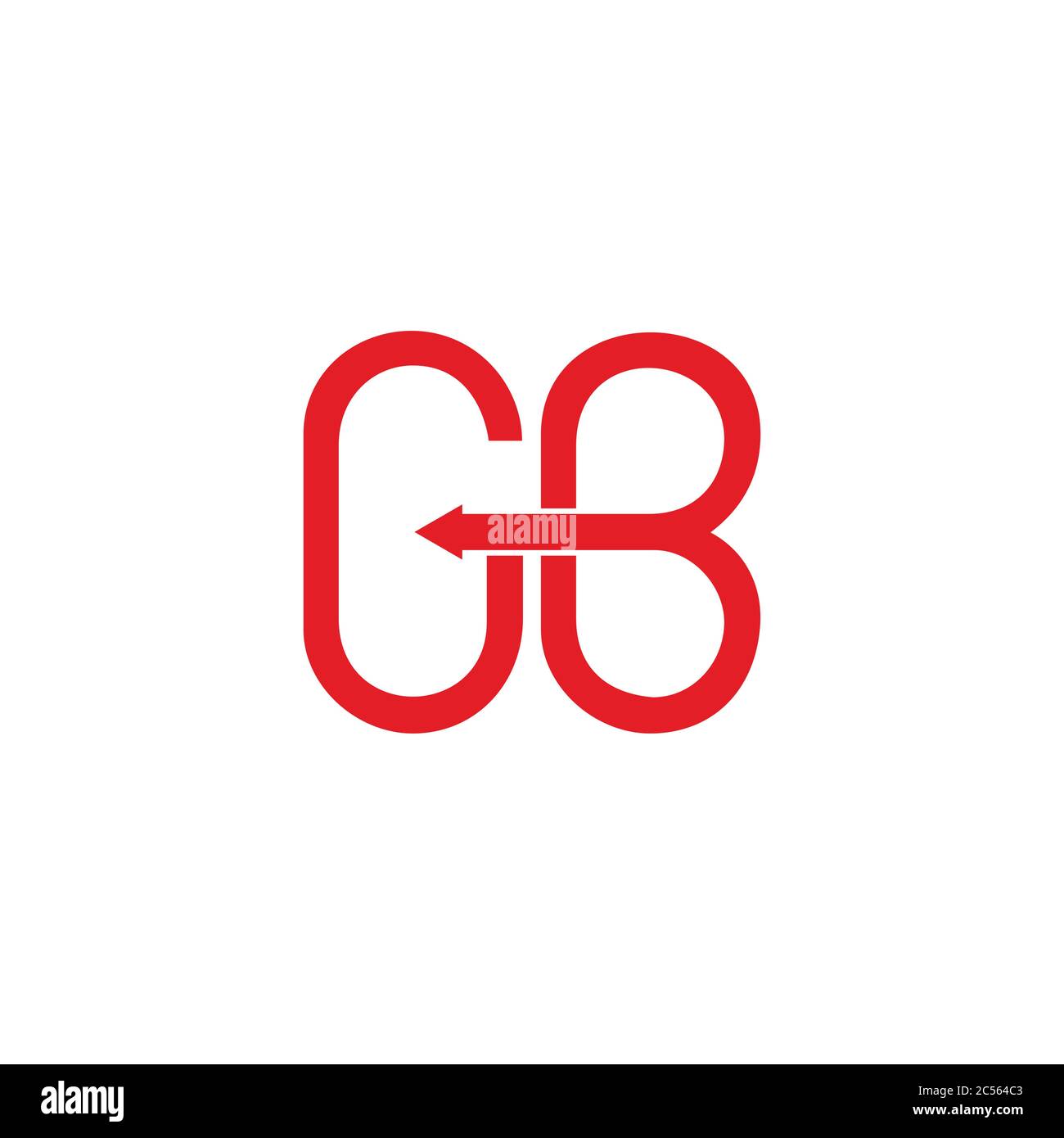 letter gb motion arrow geometric design symbol vector Stock Vector ...