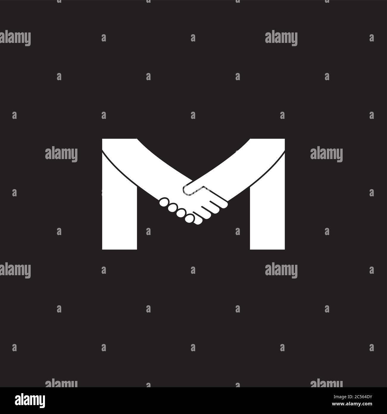 People handshake letter logo hi-res stock photography and images - Alamy