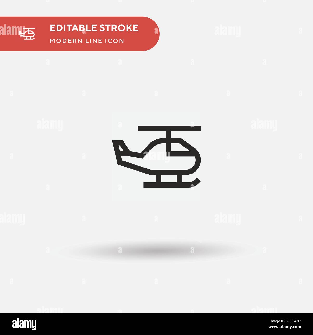 Helicopter Simple vector icon. Illustration symbol design template for ...