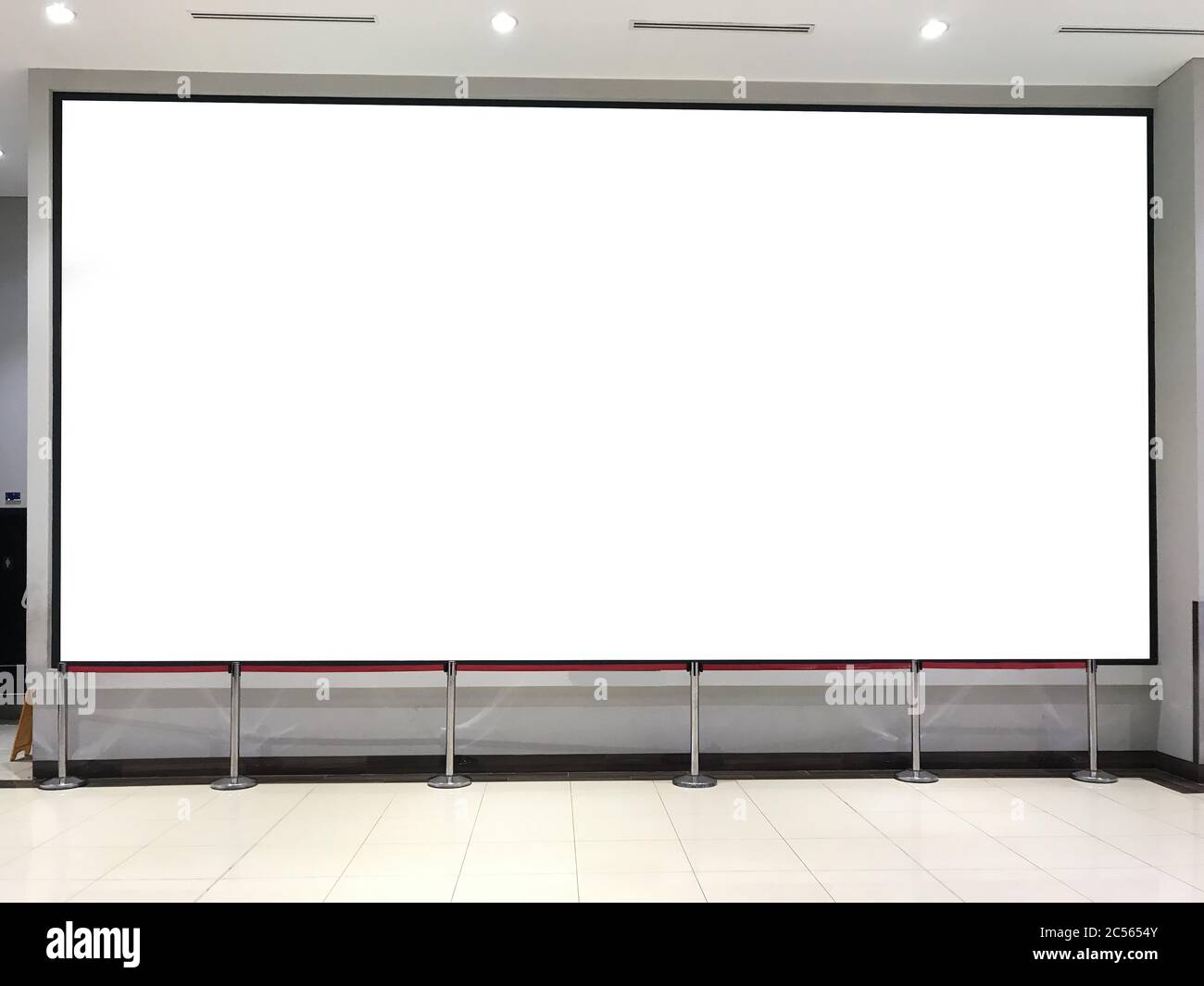 Closeup shot of a blank white screen in the office - perfect for your ...