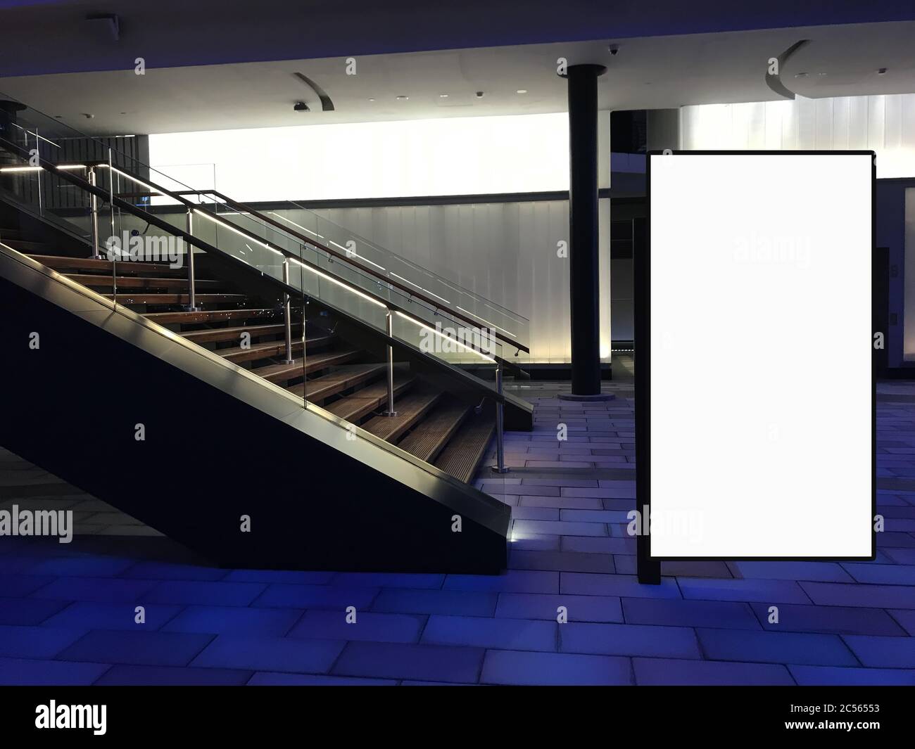 Closeup shot of a blank white screen in the office - perfect for your ...