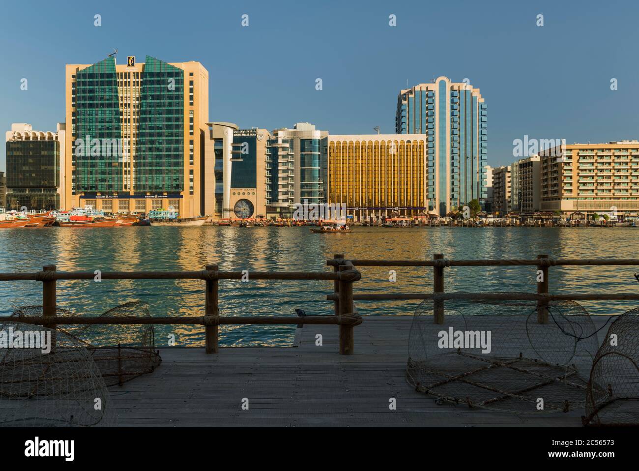 Al Seef District, Dubai Creek, Dubai, United Arab Emirates Stock Photo ...