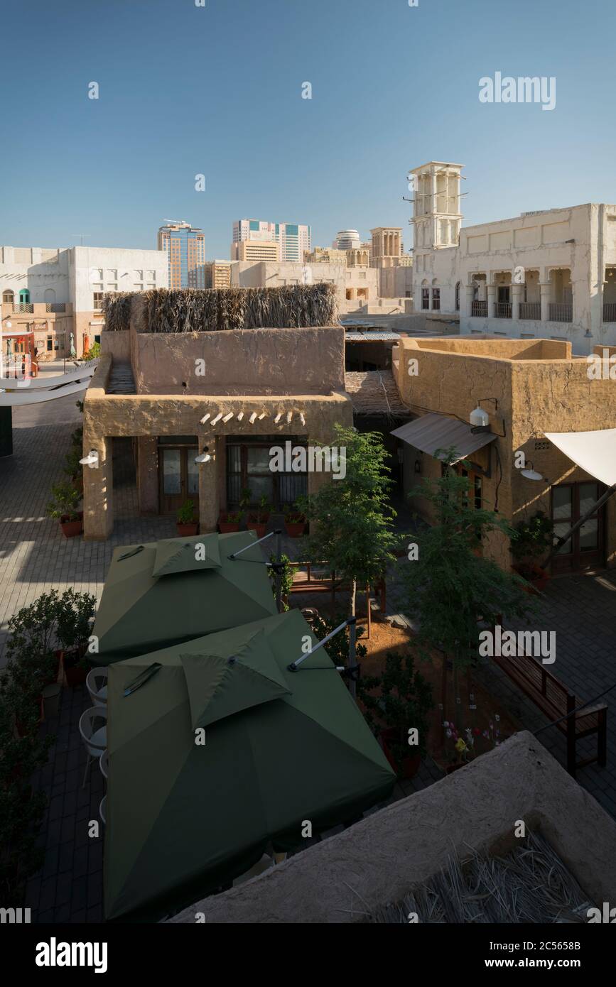 Al Seef District, Dubai Creek, Dubai, United Arab Emirates Stock Photo ...