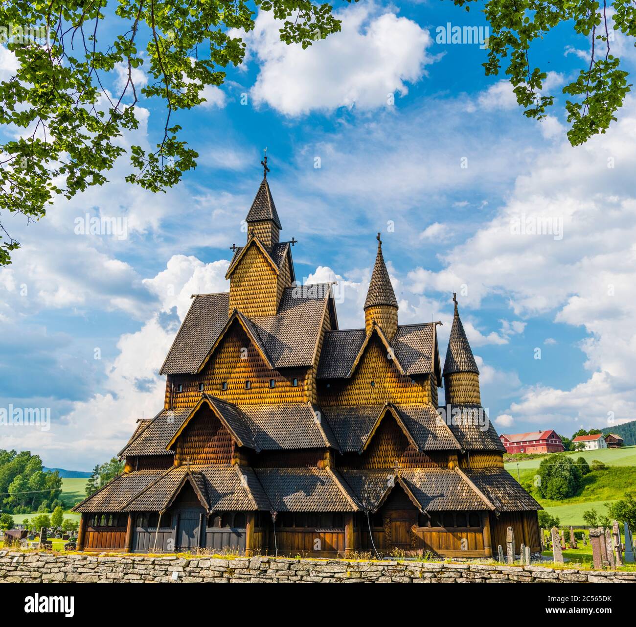 Heddal Stave church near Notodden in Telemark county from the ...