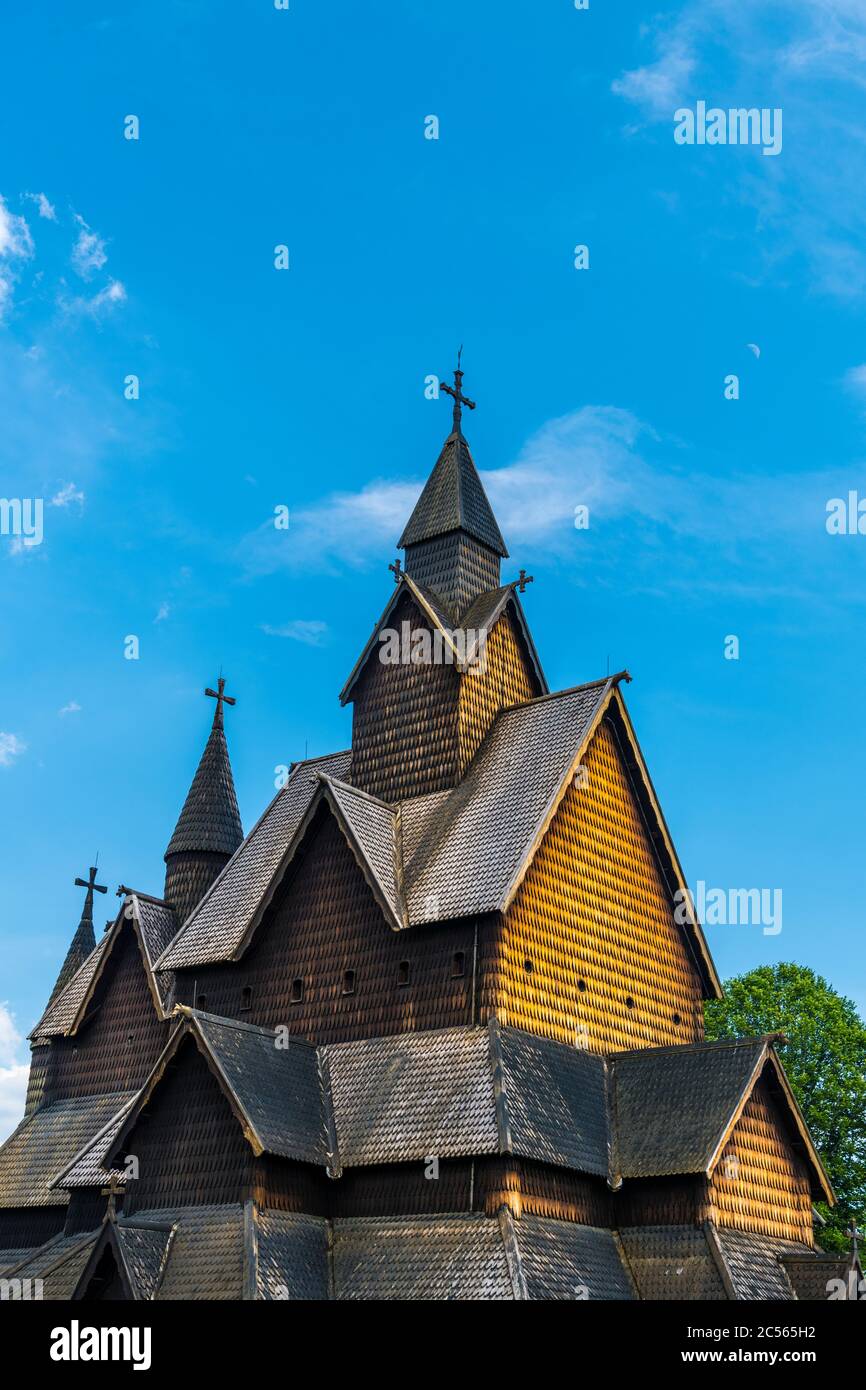 Heddal Stave church near Notodden in Telemark county from the ...