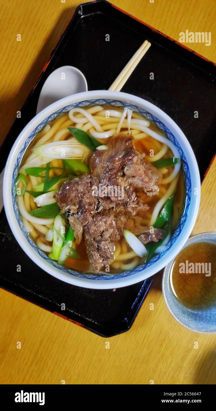 Niku udon, japanese udon noodle with simmered beef Stock Photo - Alamy