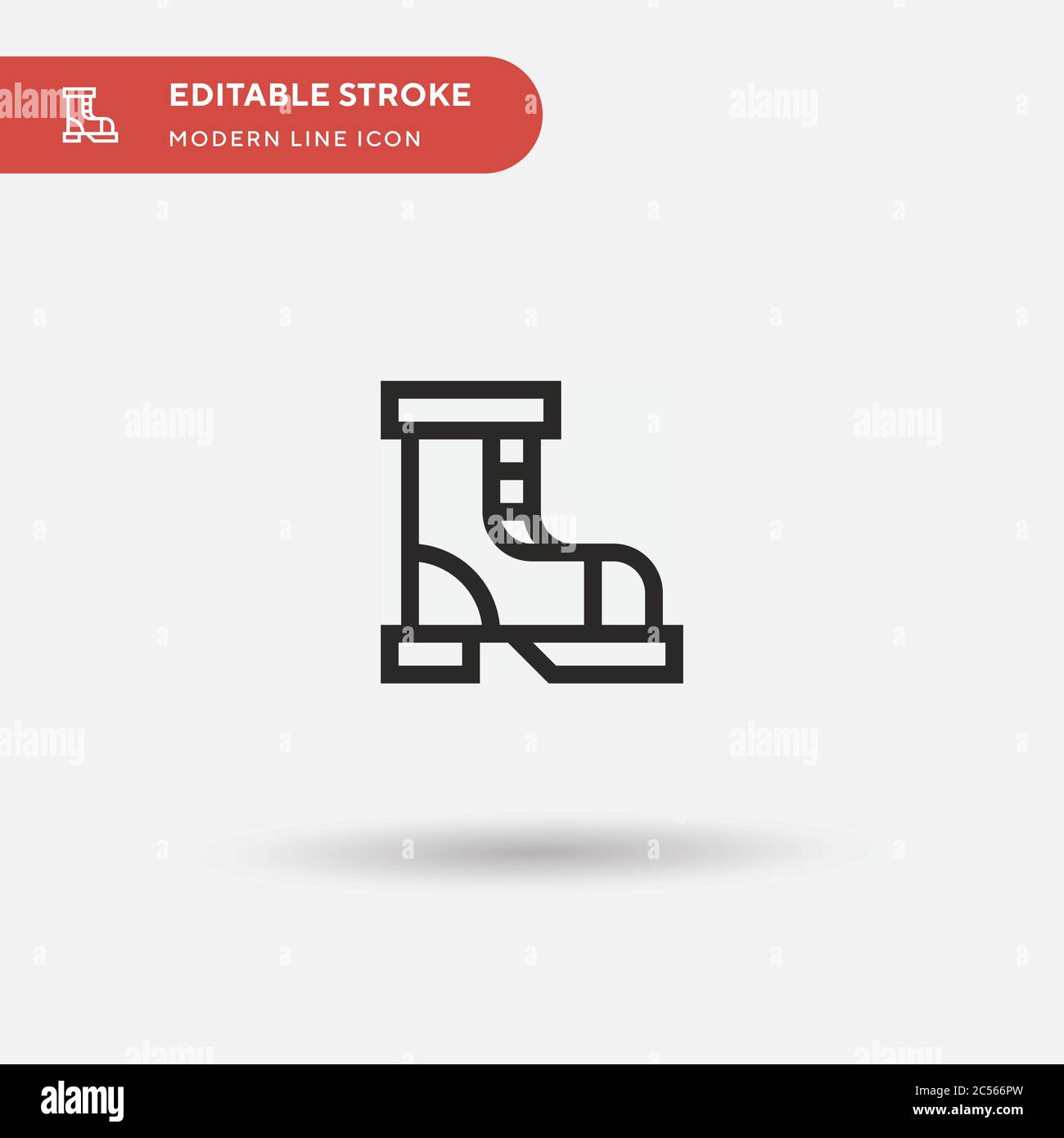 Boot Simple vector icon. Illustration symbol design template for web ...