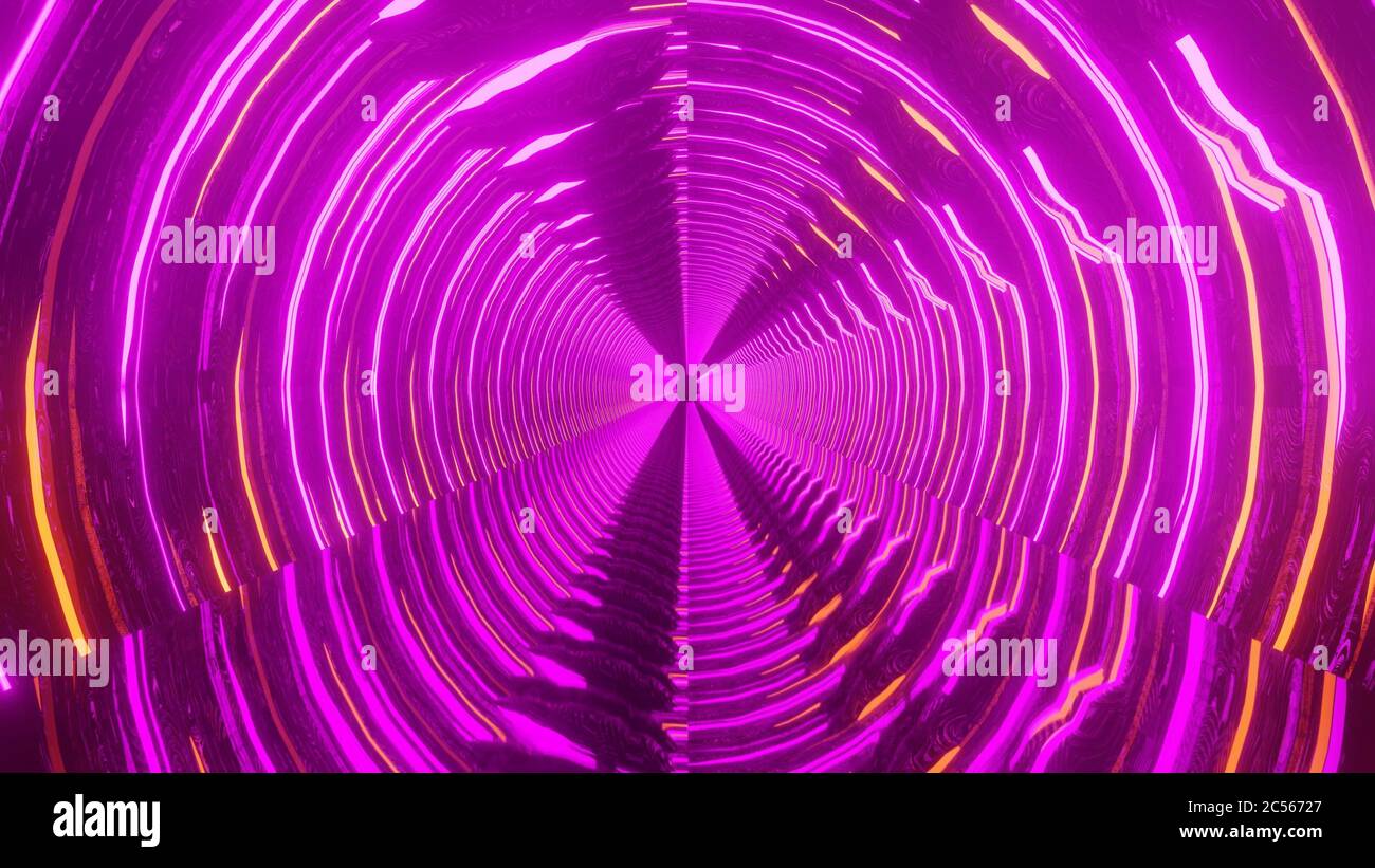 Abstract fragmented psychedelic pink tunnel Stock Photo - Alamy