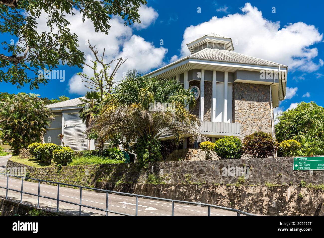 Government building, Victoria, Mahé Island, Seychelles, Indian Ocean ...