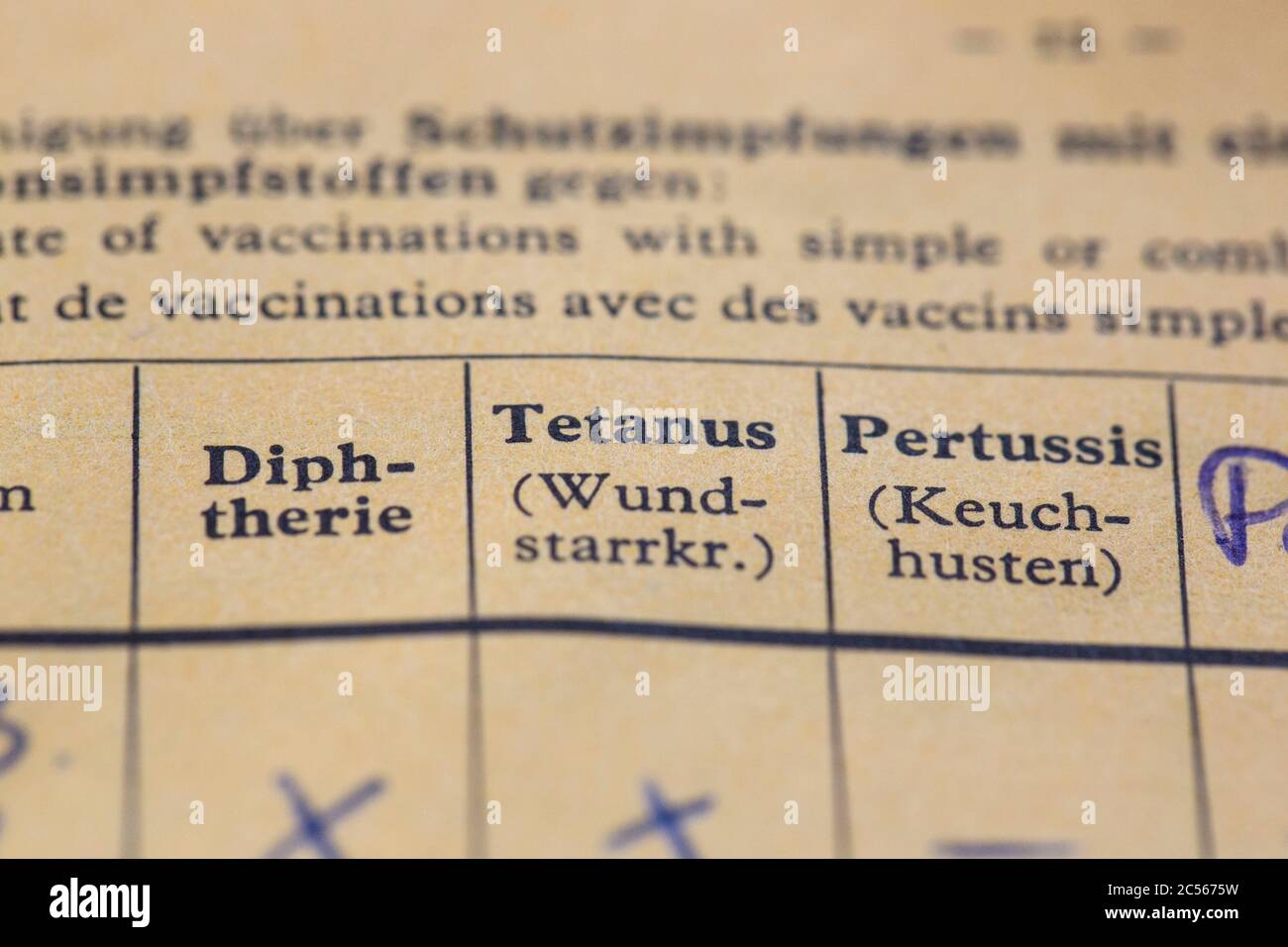 Tetanus diphtheria hi-res stock photography and images - Alamy