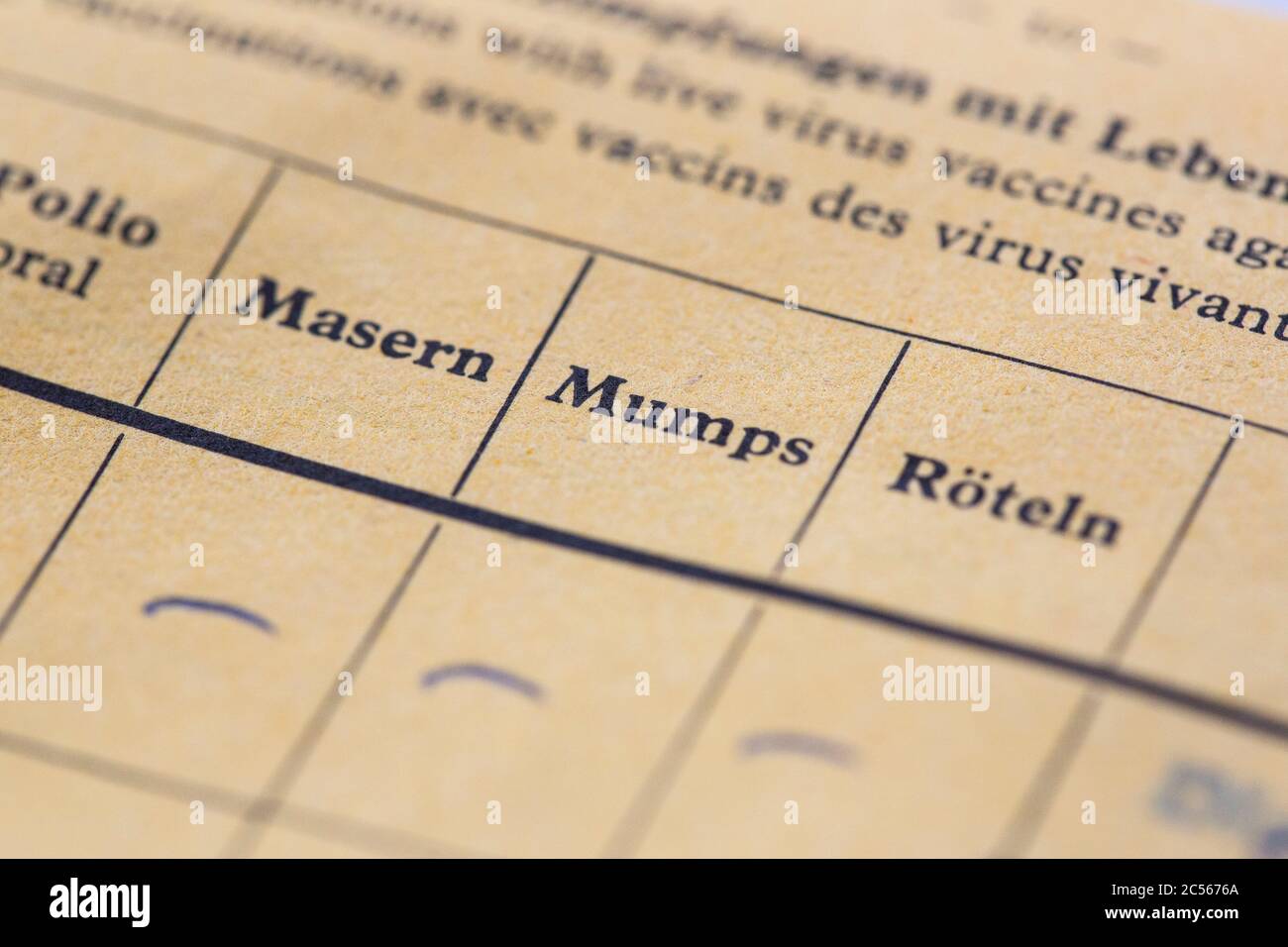 Vaccinations certificate hi-res stock photography and images - Alamy