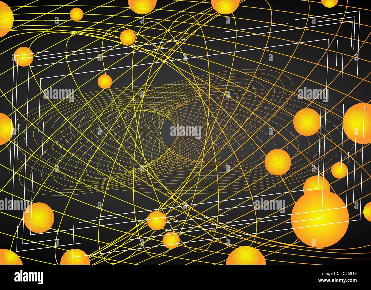 Abstract Background With Dynamic Linear Waves Modern Vibrant Colored Poster Composition Of