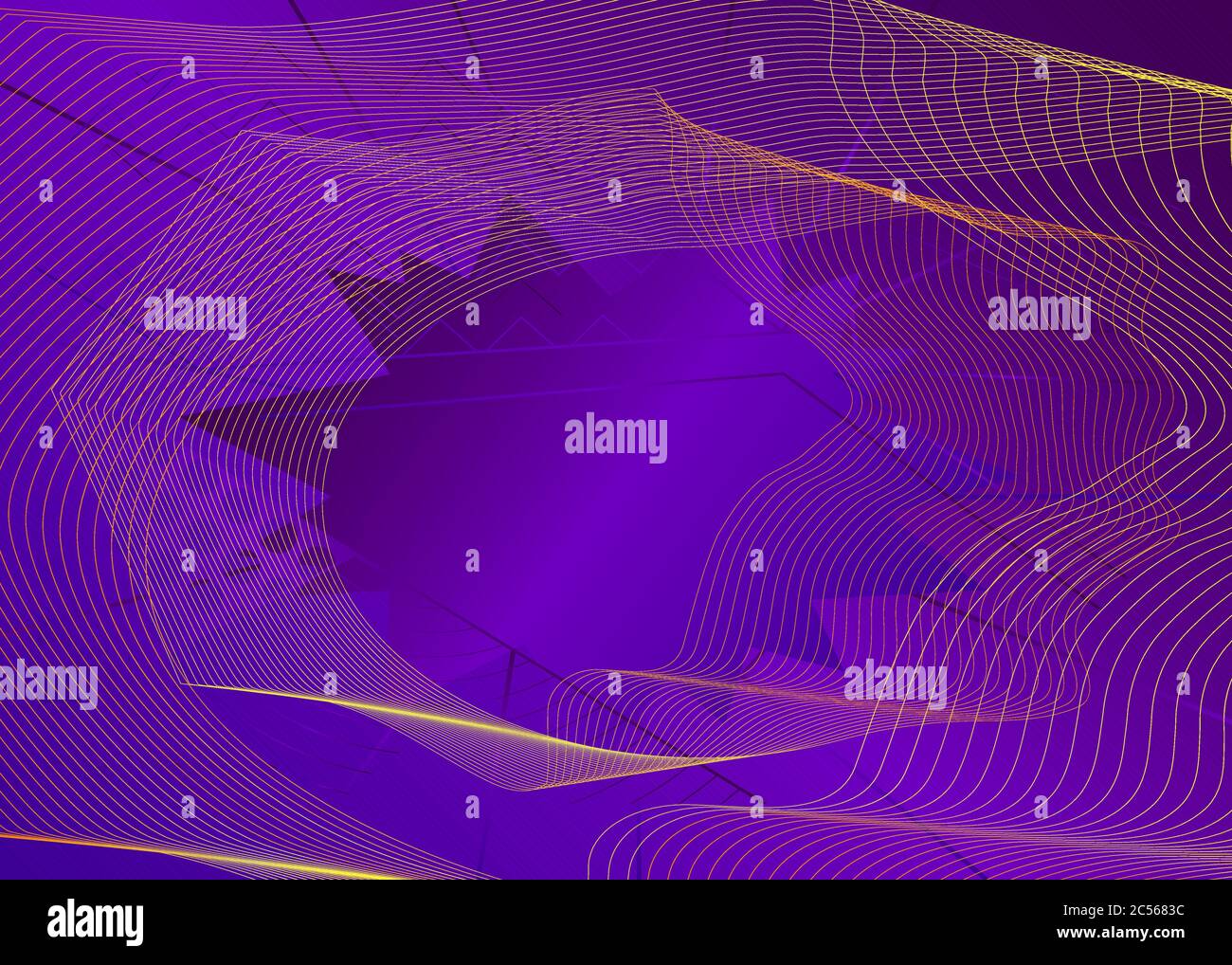 Abstract Background With Dynamic Linear Waves Modern Vibrant Colored Poster Composition Of