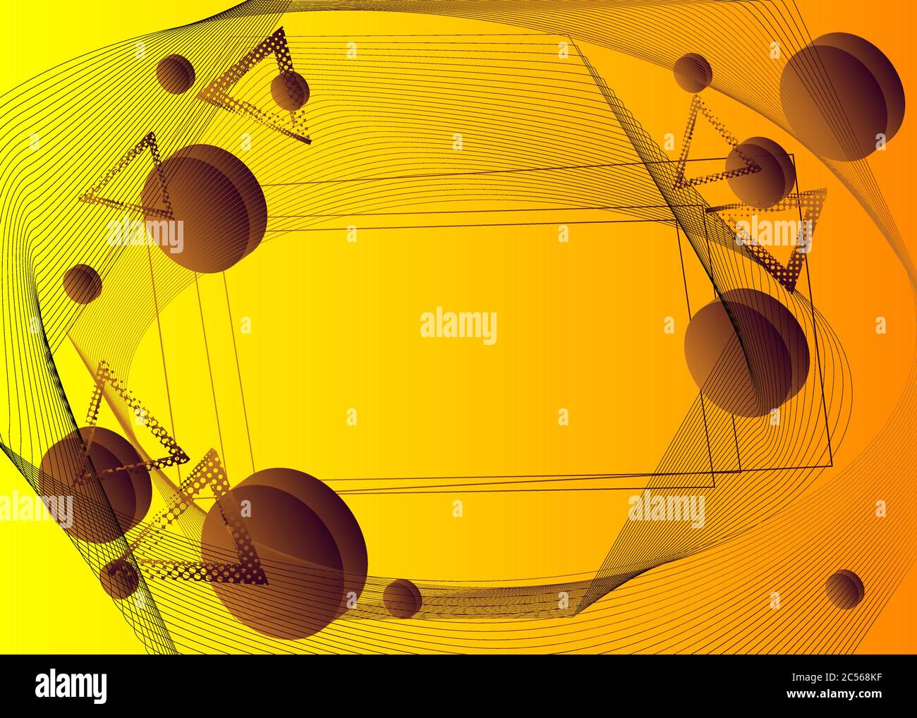 Abstract Background With Dynamic Linear Waves Modern Vibrant Colored Poster Composition Of