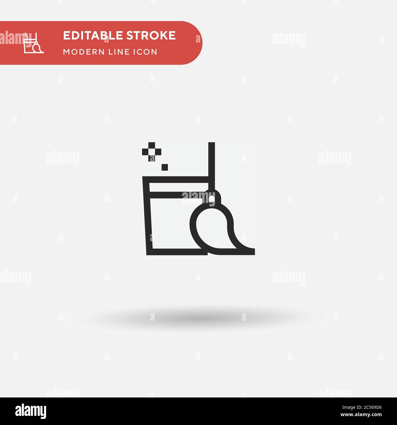 Cleaning Simple vector icon. Illustration symbol design template for ...
