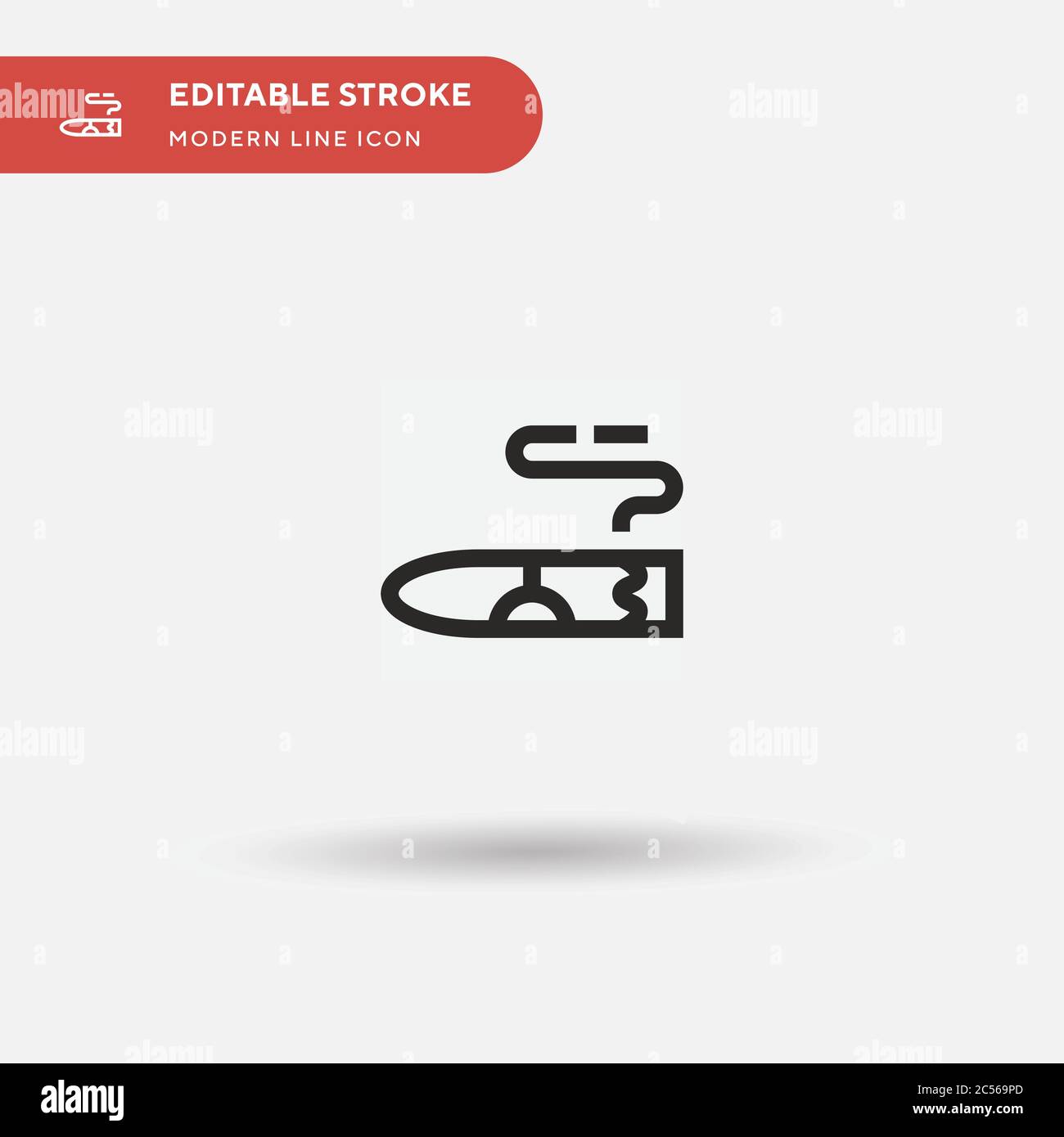 Cigar Simple vector icon. Illustration symbol design template for web ...