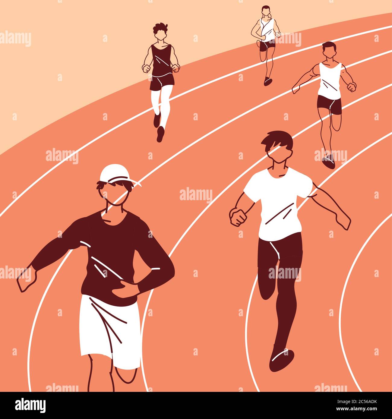 men avatars running design, Marathon athlete training and fitness theme ...