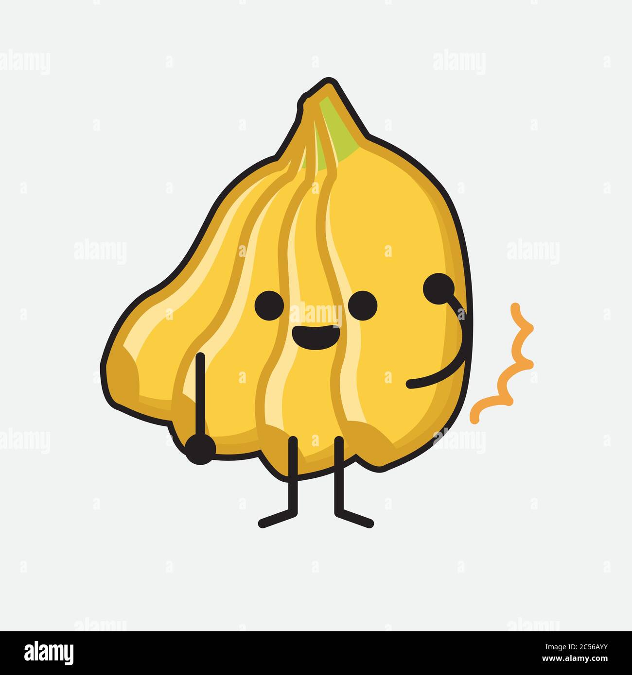 An illustration of Cute Banana Mascot Vector Character in Flat Design Style Stock Vector Image ...
