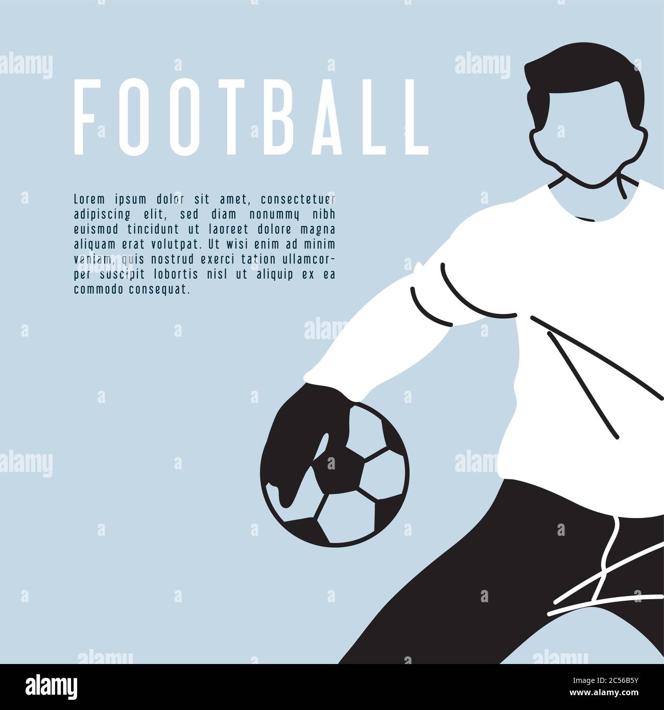 soccer goalkeeper catching a ball, poster vector illustration design ...