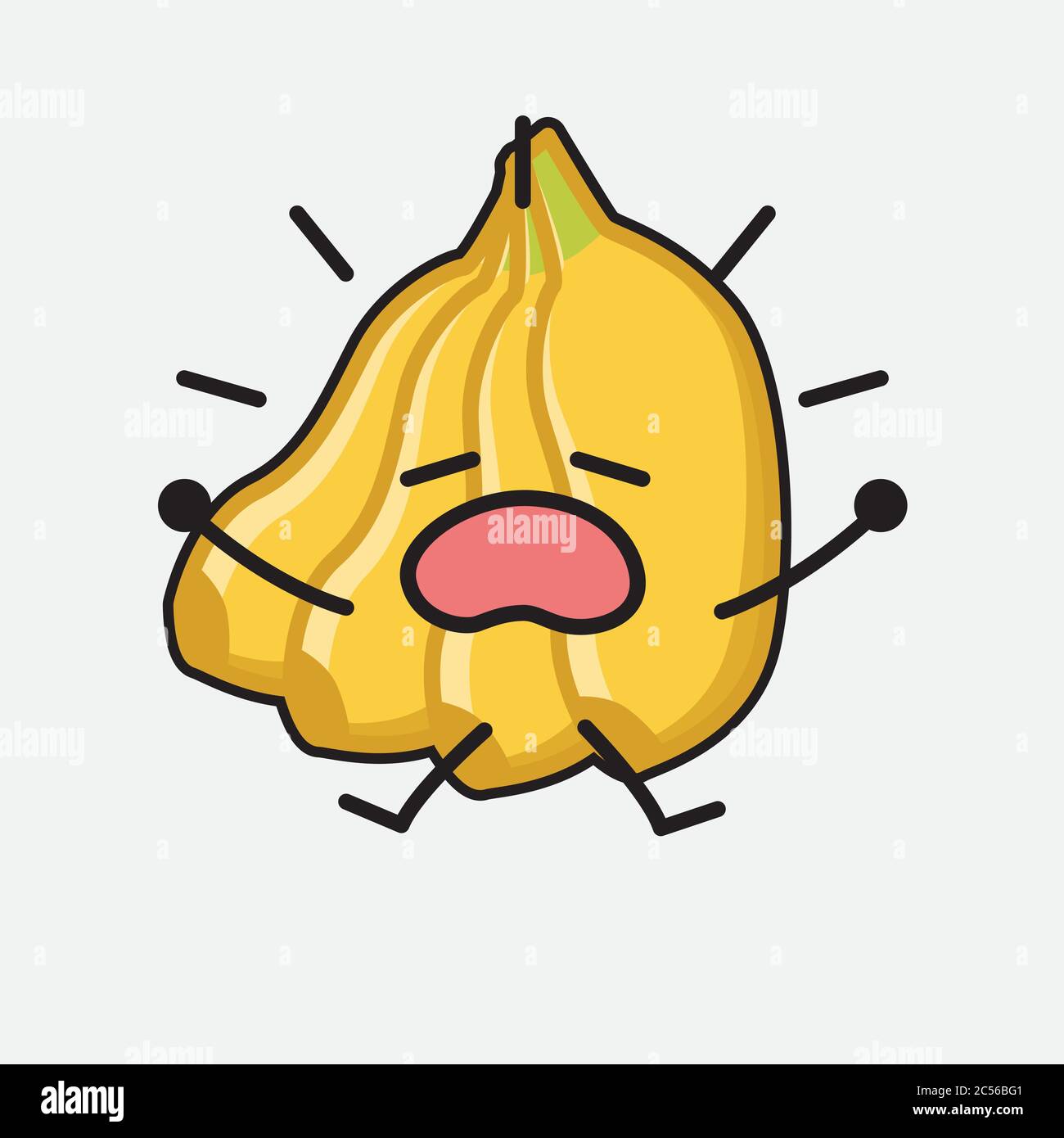 An illustration of Cute Banana Mascot Vector Character in Flat Design Style Stock Vector Image ...