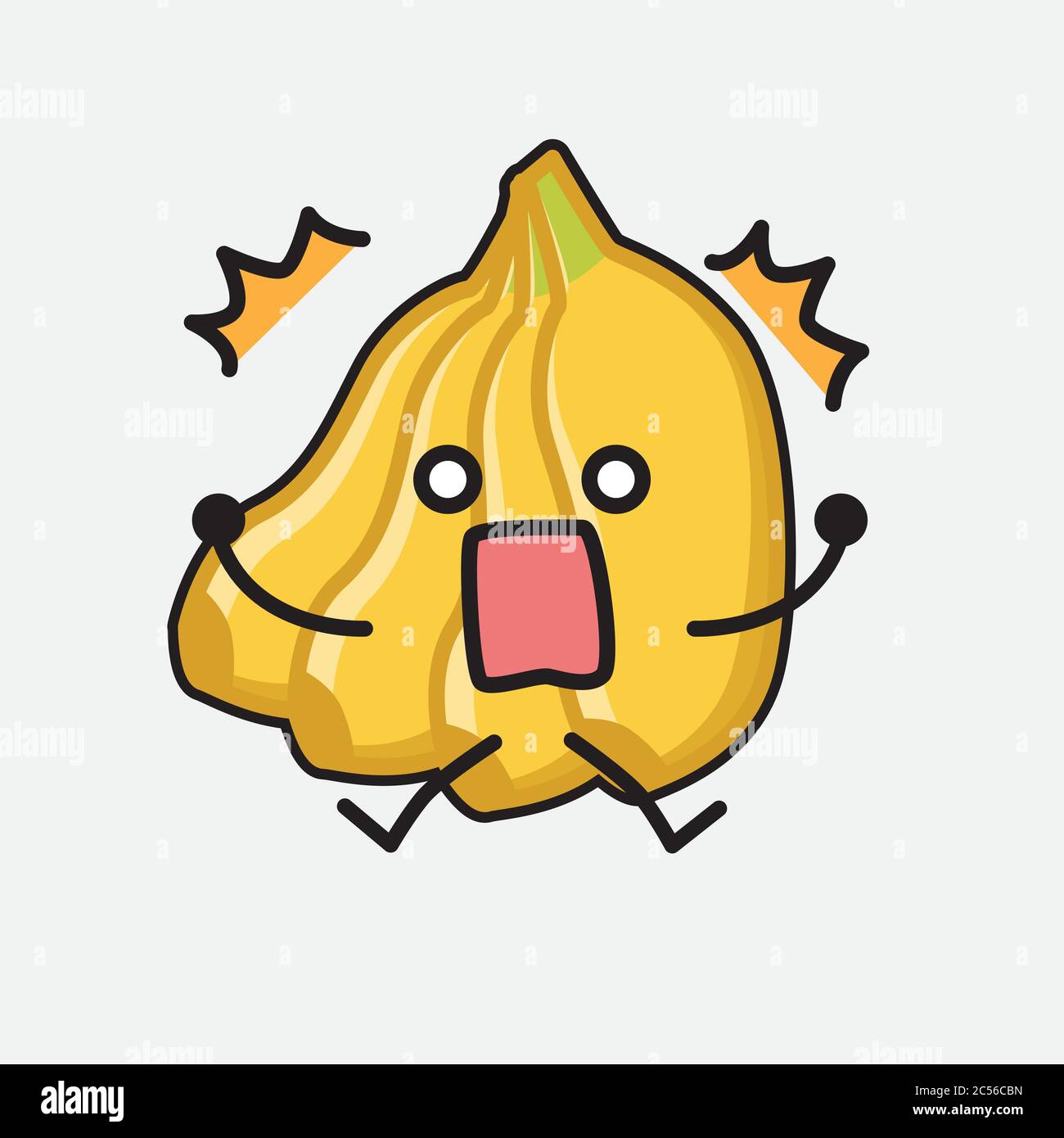 An illustration of Cute Banana Mascot Vector Character in Flat Design Style Stock Vector Image ...