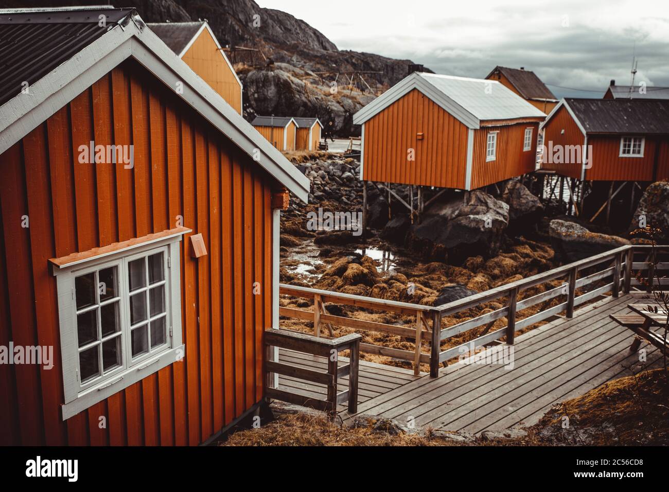 typical Norwegian stilt fishermen's huts Stock Photo - Alamy
