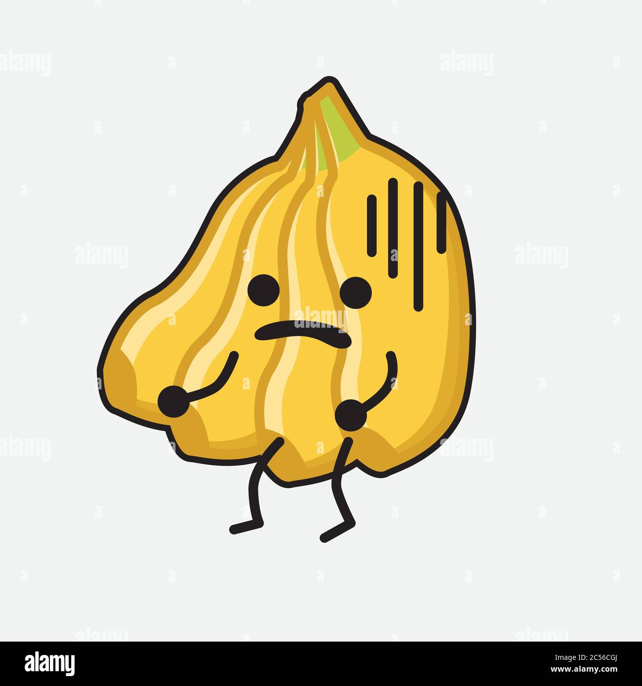 An illustration of Cute Banana Mascot Vector Character in Flat Design Style Stock Vector Image ...